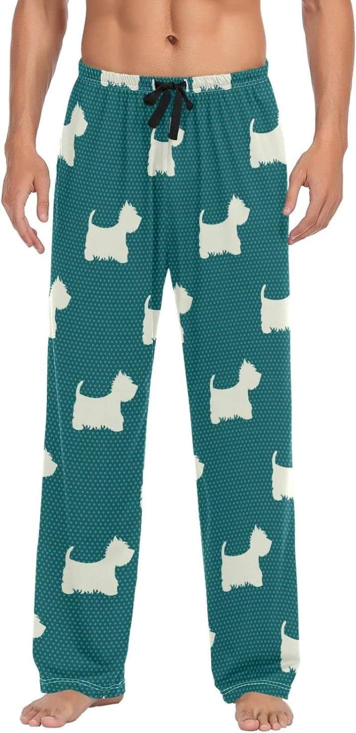 GZHJMY Dog Pajama Pants for Men, Lounge Pants Lightweight Men Pajama ...