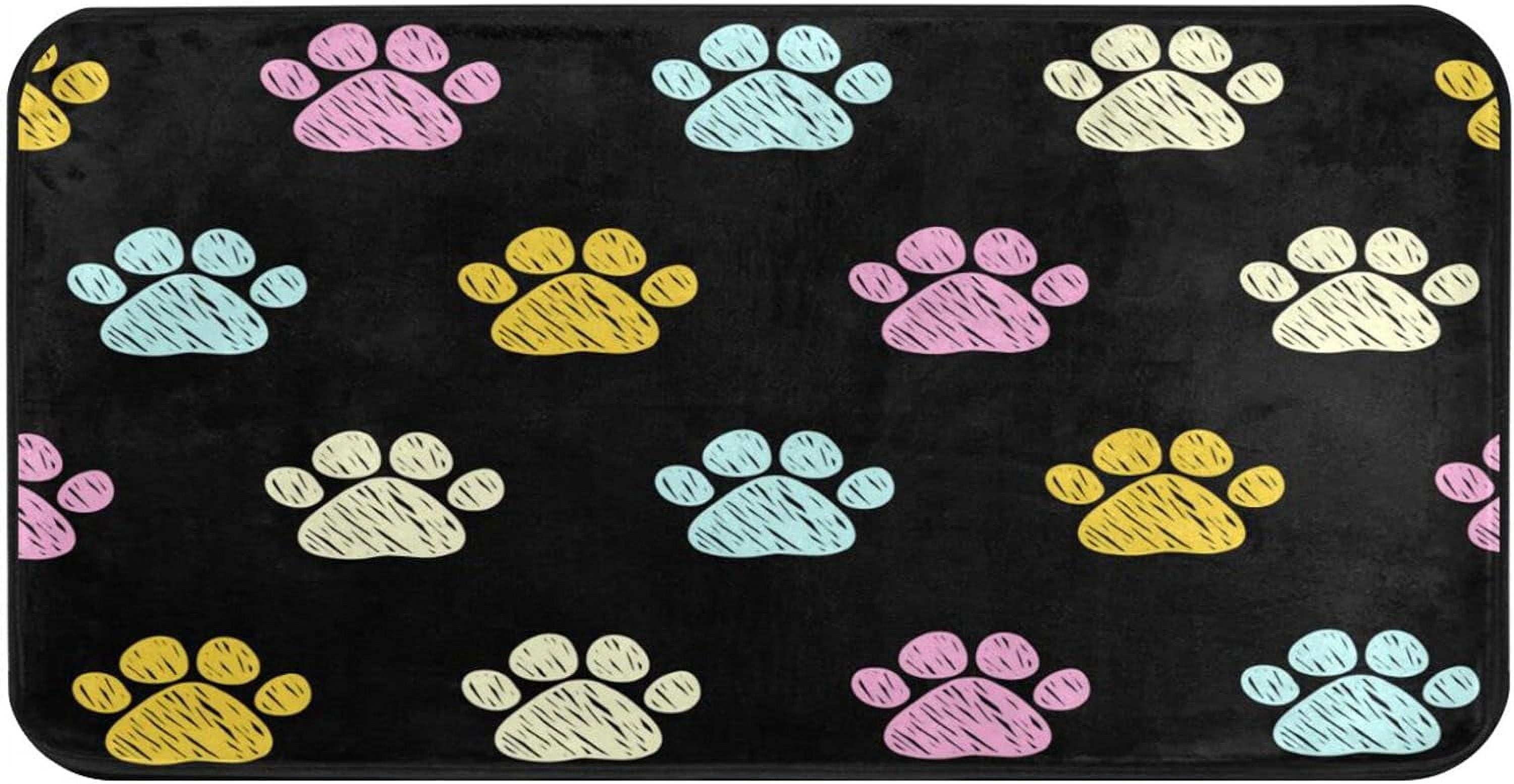 GZHJMY Dog Paw Kitchen Rug Mat Anti-Fatigue Comfort Floor Mat ...