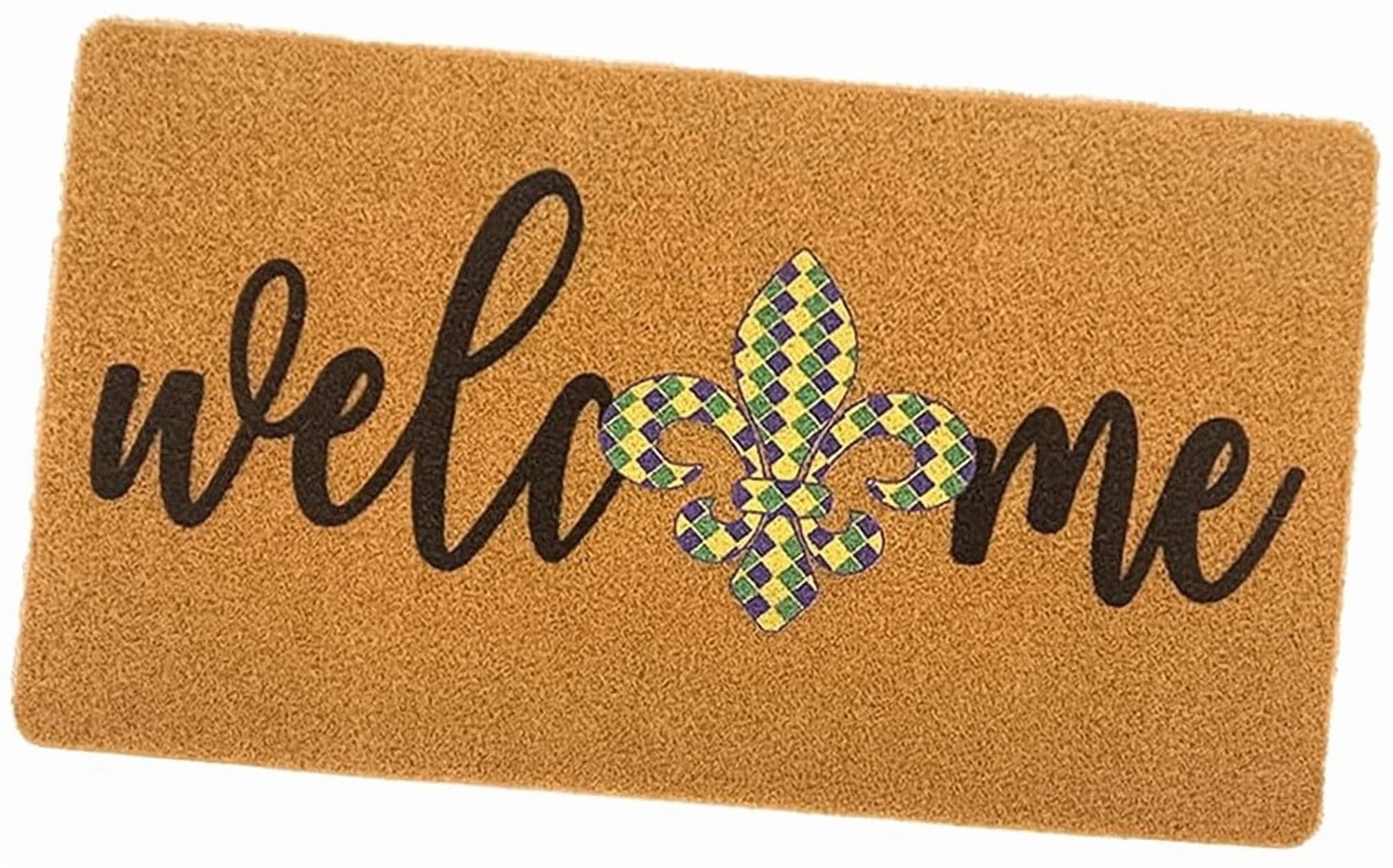 GZHJMY Door Mat Outside Entrance, Faux-Coir Thin Doormat, Holiday ...