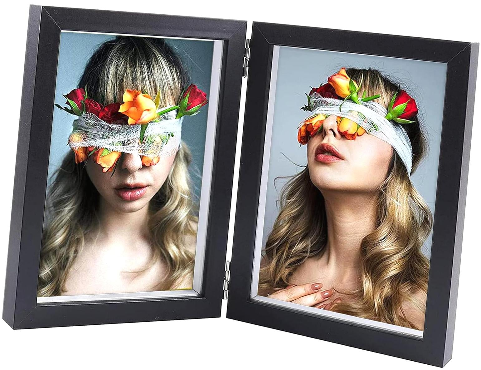 GZHJMY Double 5x7 Picture Frame Wood Photo Frame Shadow Box Frame ...