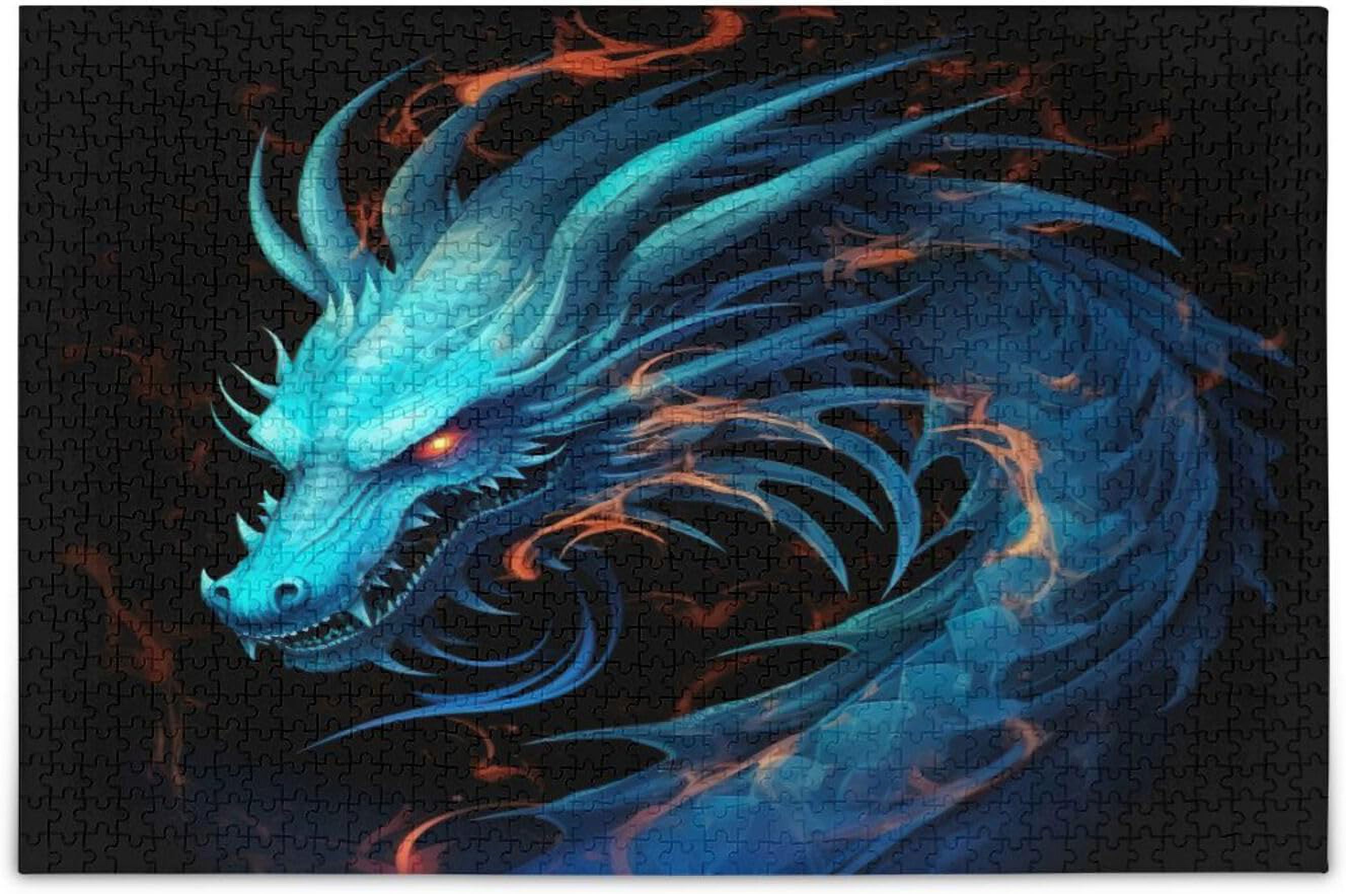GZHJMY Dragon Jigsaw Puzzles for Adults 500 Pieces,Decompression ...