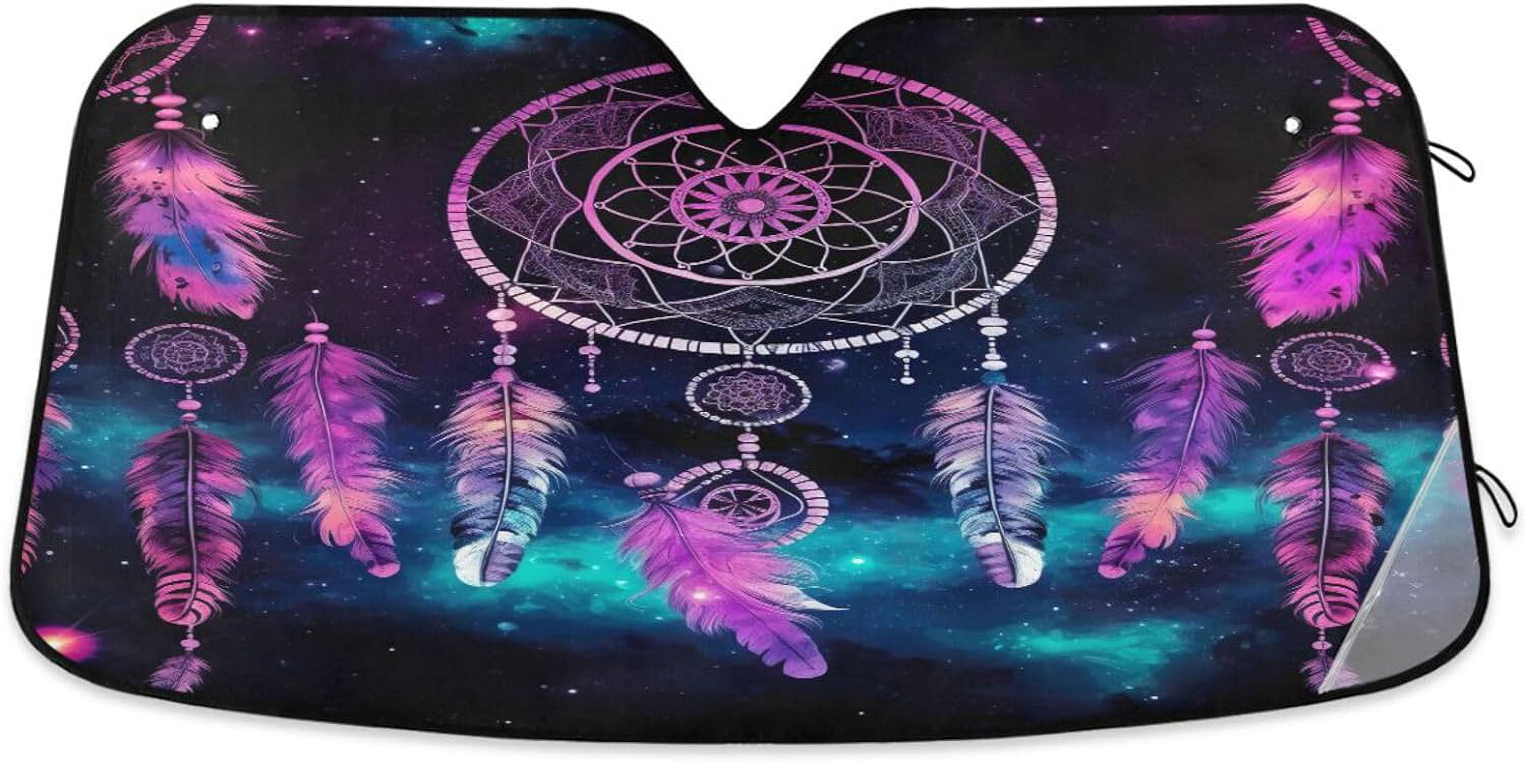 GZHJMY Dream Catcher Car Windshield Sun Shade Foldable Sun Shield Shade ...