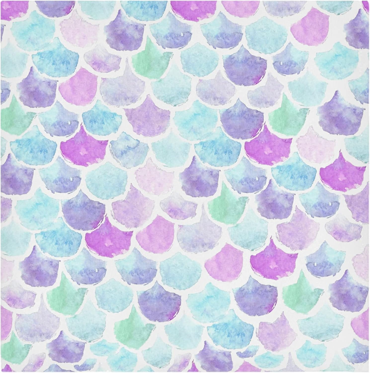 GZHJMY Dreamy Mermaid Scale Cloth Napkins, Set of 1 20 x 20 Inch Soft ...