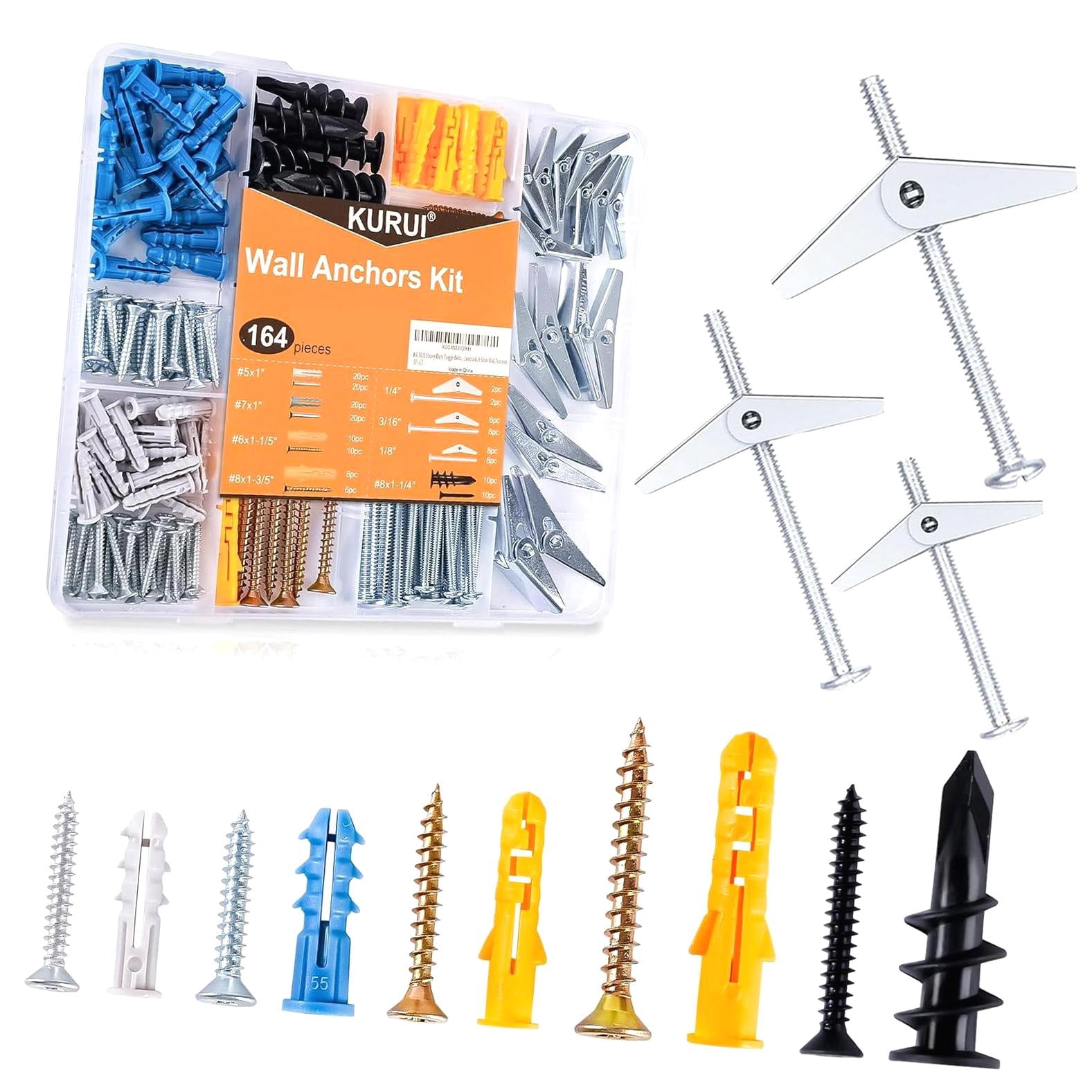 GZHJMY Drywall Anchors Variety Pack Including Self Drilling Wall ...