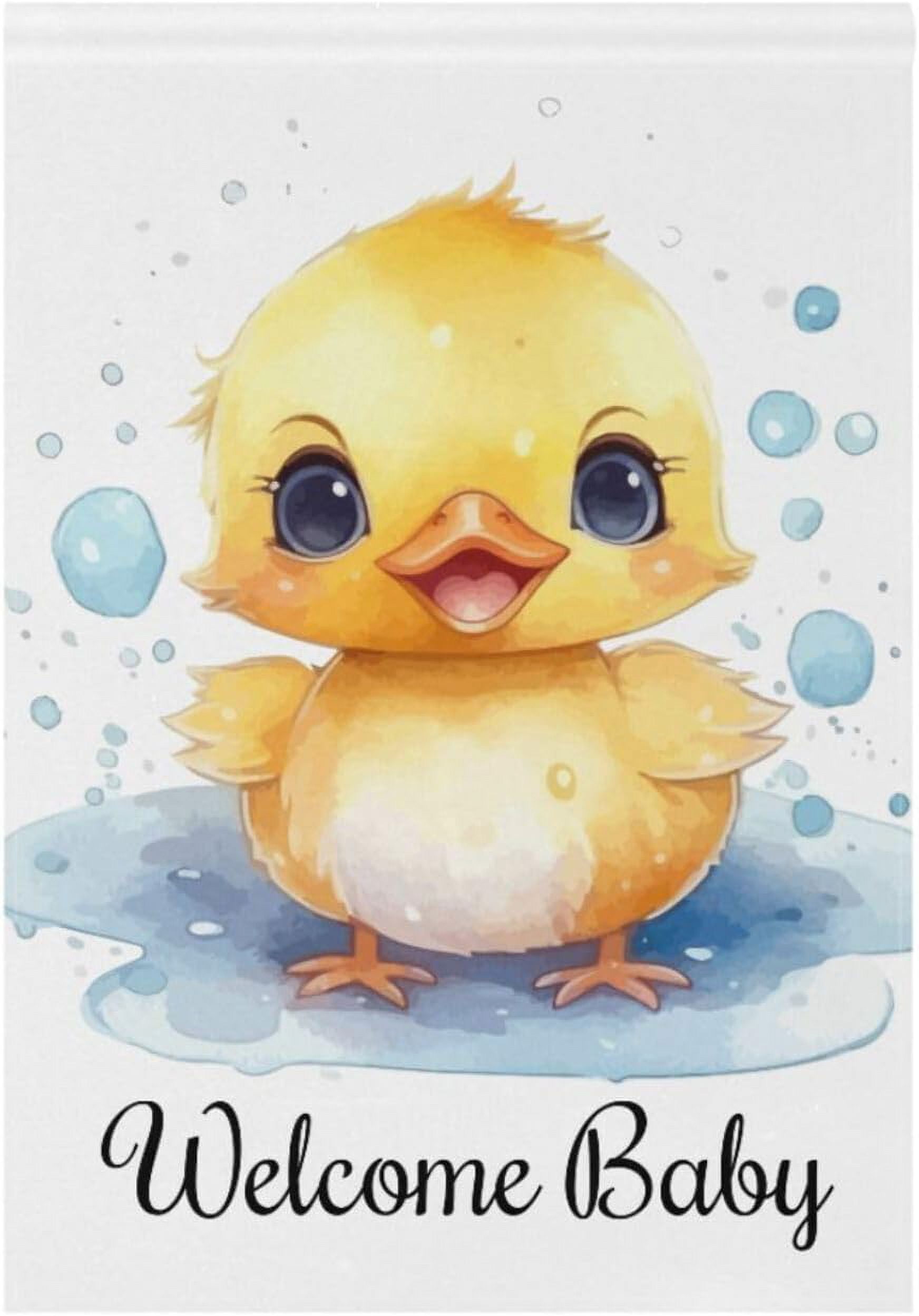 GZHJMY Duck Welcome Baby Shower Garden Flag 28 x 40 Inch Vertical ...