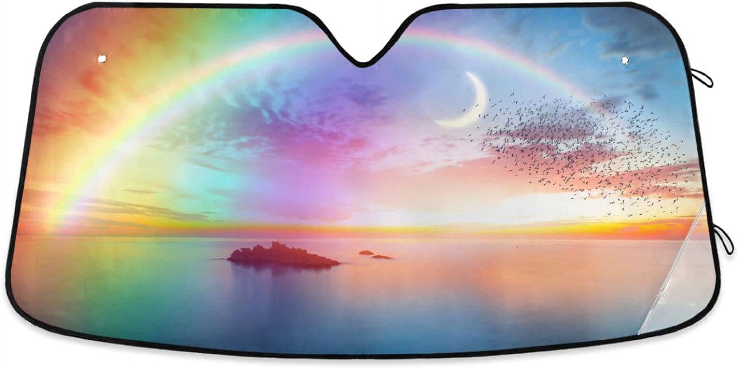 GZHJMY Dusk Rainbow Concept Car Windshield Sunshade Front Auto Sun ...