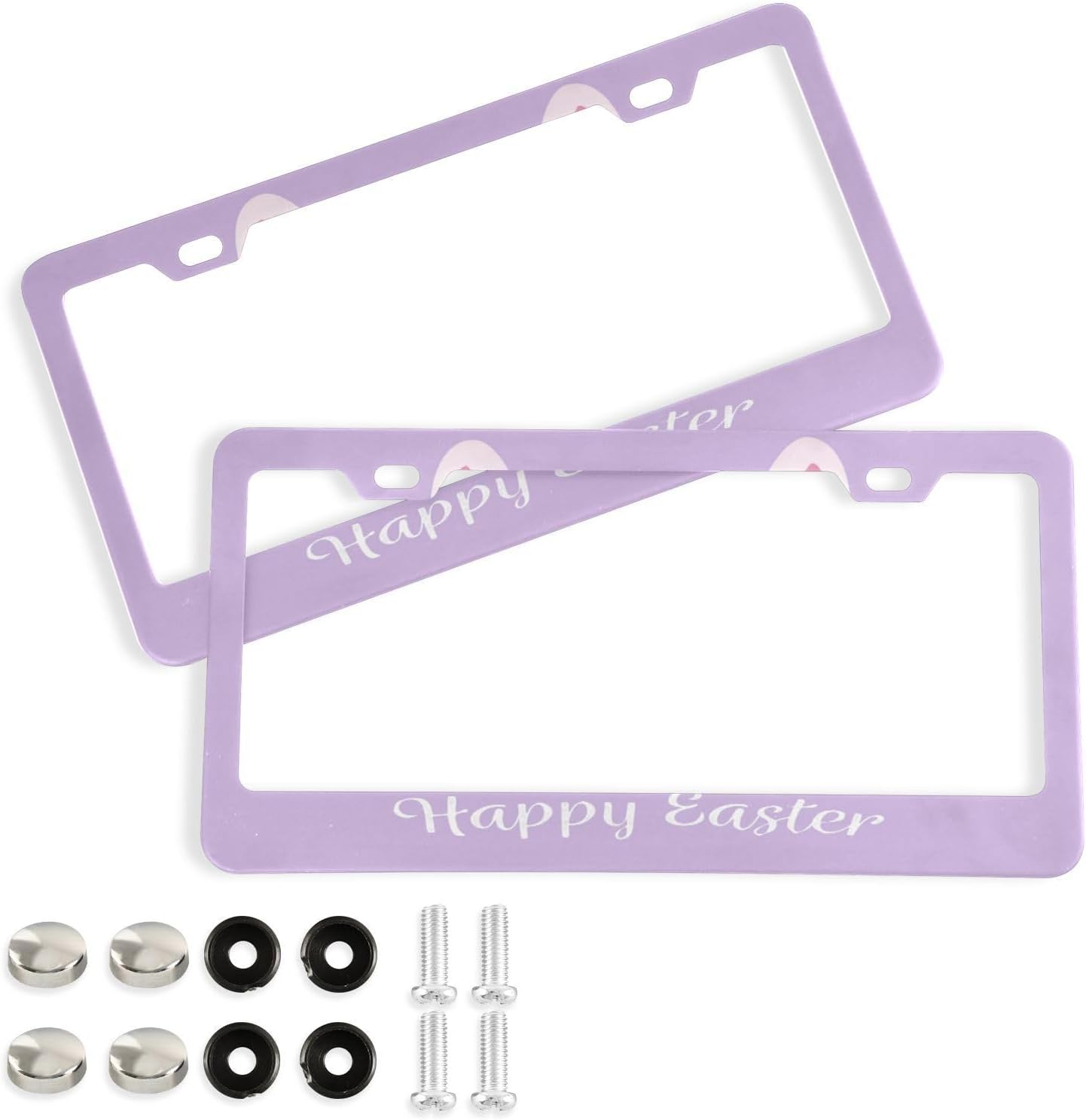 GZHJMY Easter Bunny License Plate Frames, License Plate Covers, 2 Packs ...