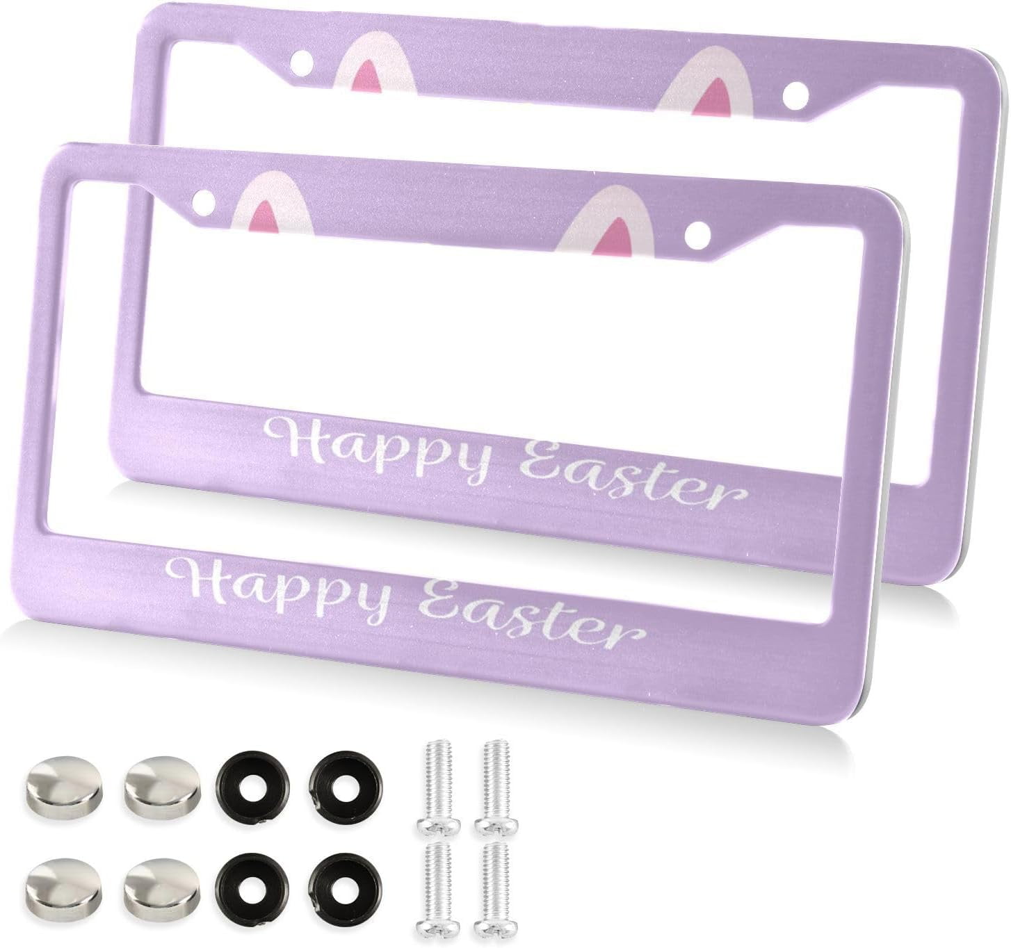 GZHJMY Easter Bunny License Plate Frames, License Plate Covers, 2 Packs ...