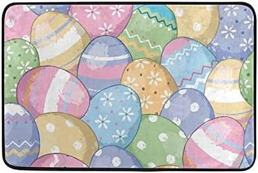 GZHJMY Easter Bunny and Easter Eggs Floor Mat, Non-Slip Washable ...