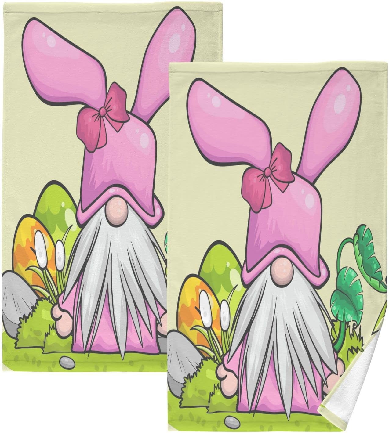 GZHJMY Easter Cotton Hand Towels, 2 Pack Absorbent Bath Towel ...