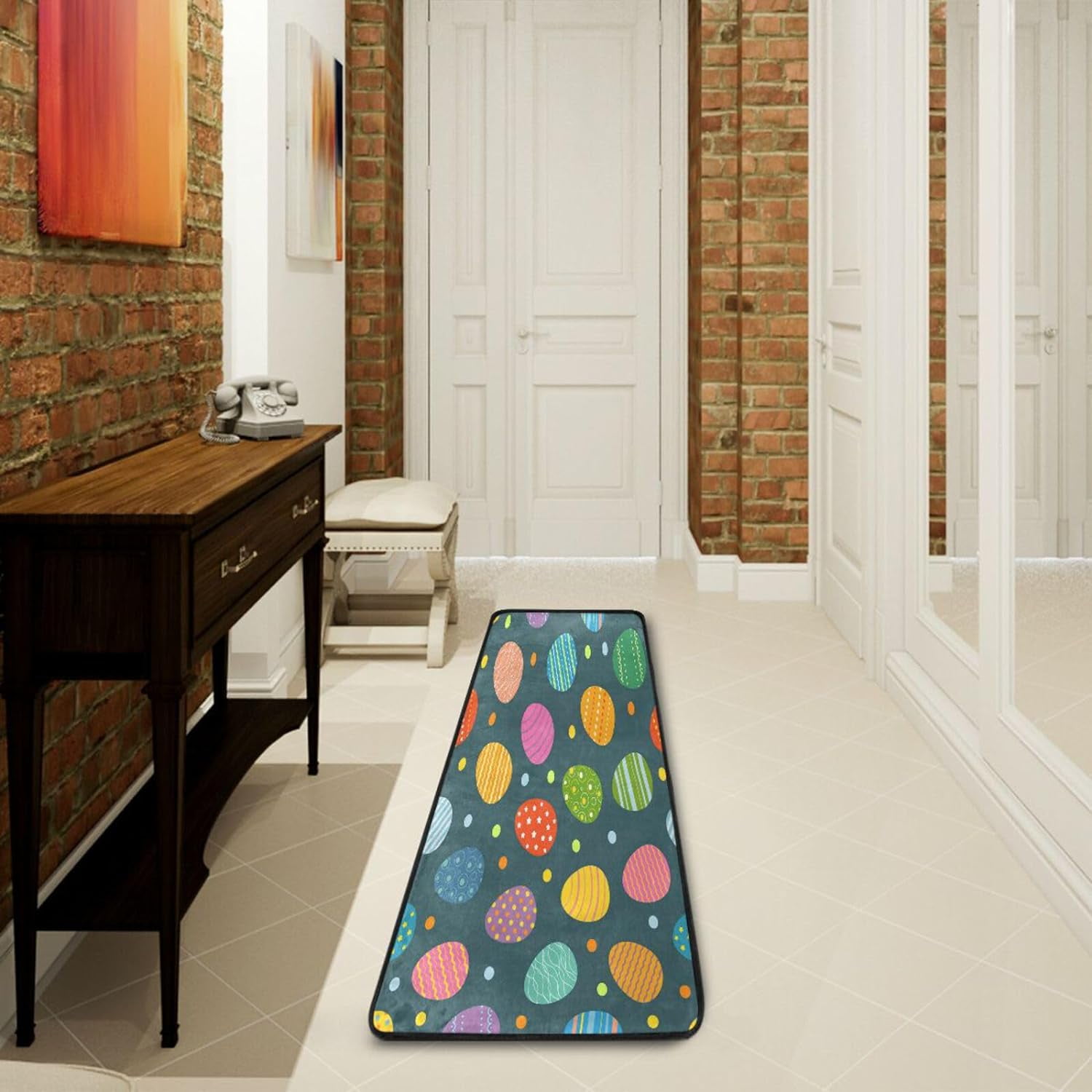 GZHJMY Easter Egg Runner Rug, Non-Slip Large Floor Mat Anti Fatigue ...
