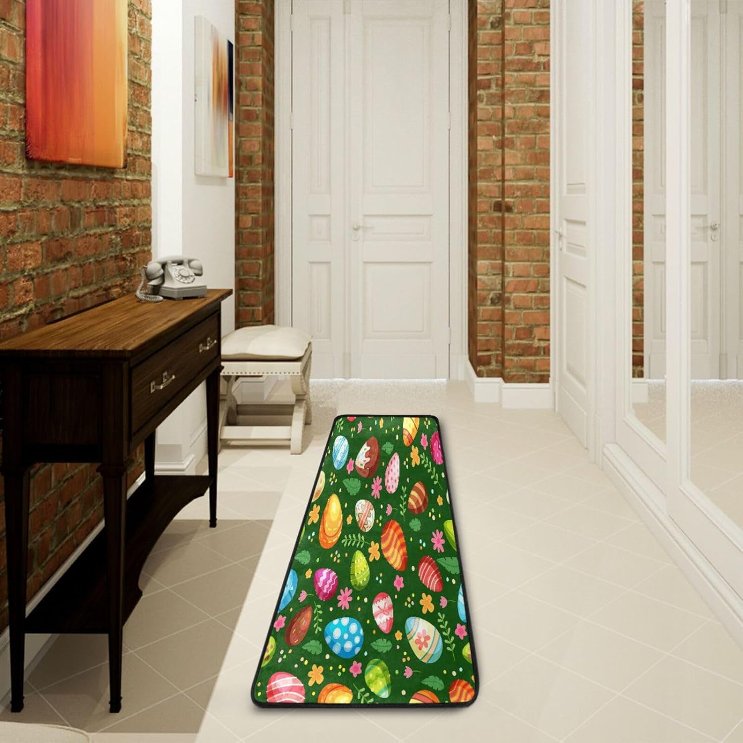 GZHJMY Easter Egg Runner Rug, Non-Slip Large Floor Mat Anti Fatigue ...