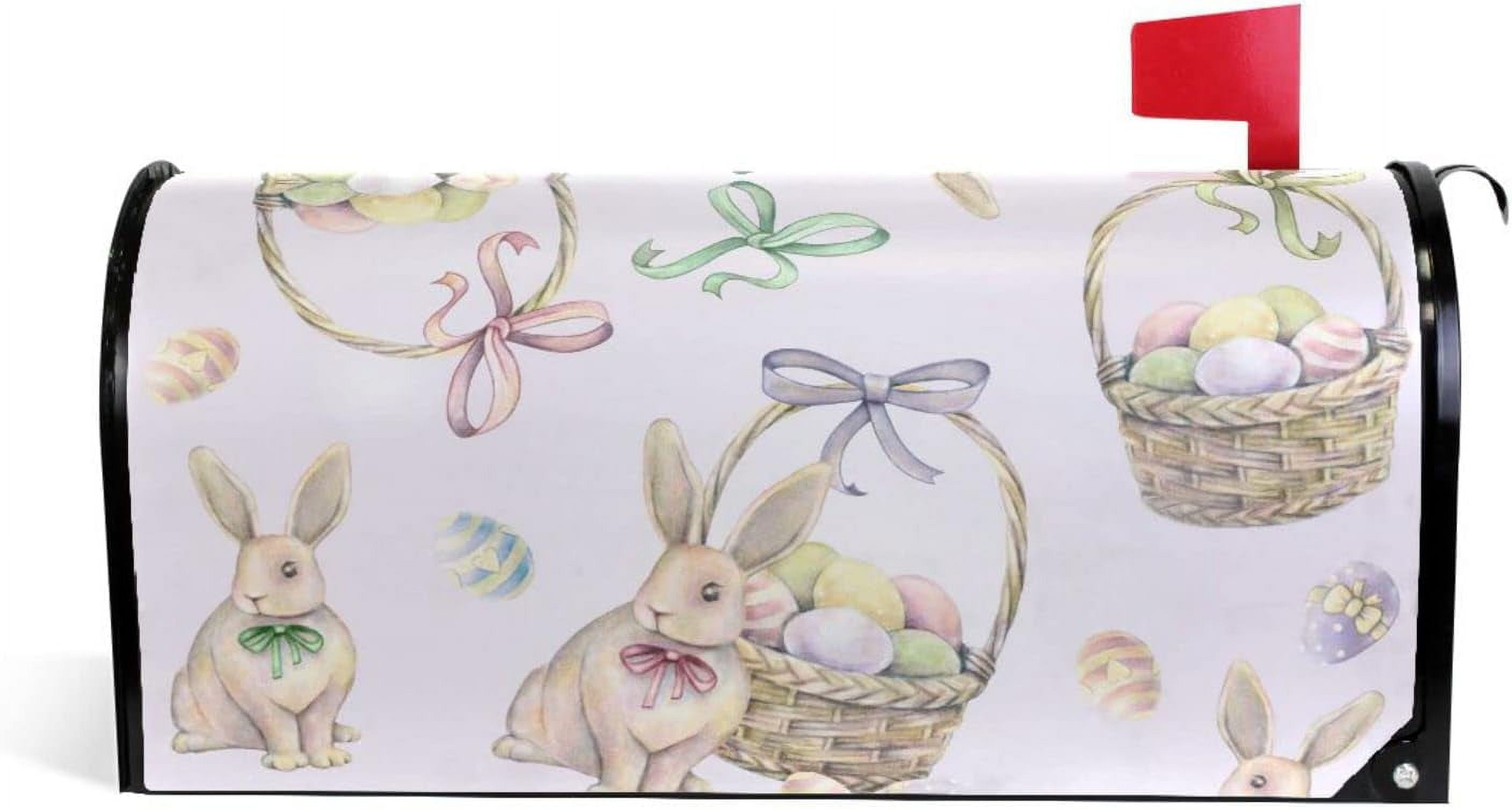 GZHJMY Easter Eggs Cute Rabbit Animal Magnetic Mailbox Cover Large Size ...