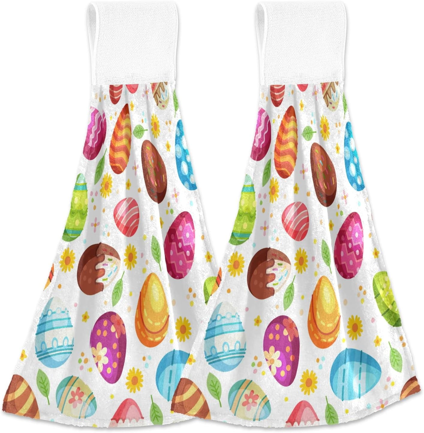 GZHJMY Easter Flower Eggs Hanging Kitchen Towel Hand Towel 2 Pcs ...