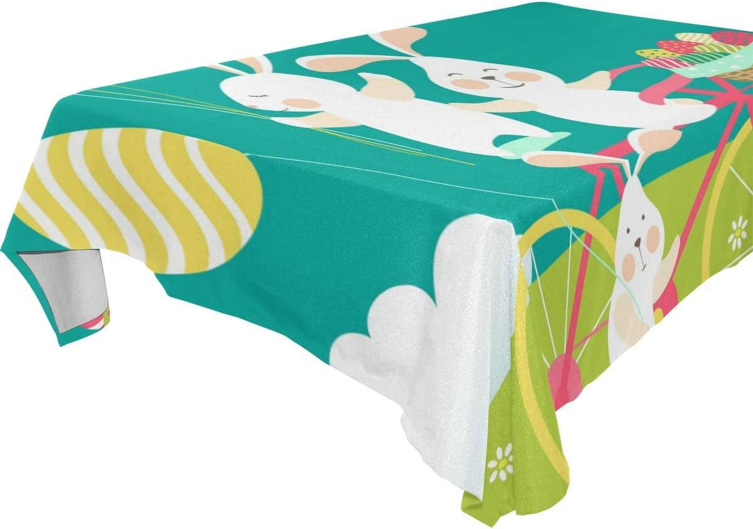 GZHJMY Easter Rabbit Bunny Rectangle Tablecloth 60"(W) x 120"(L ...