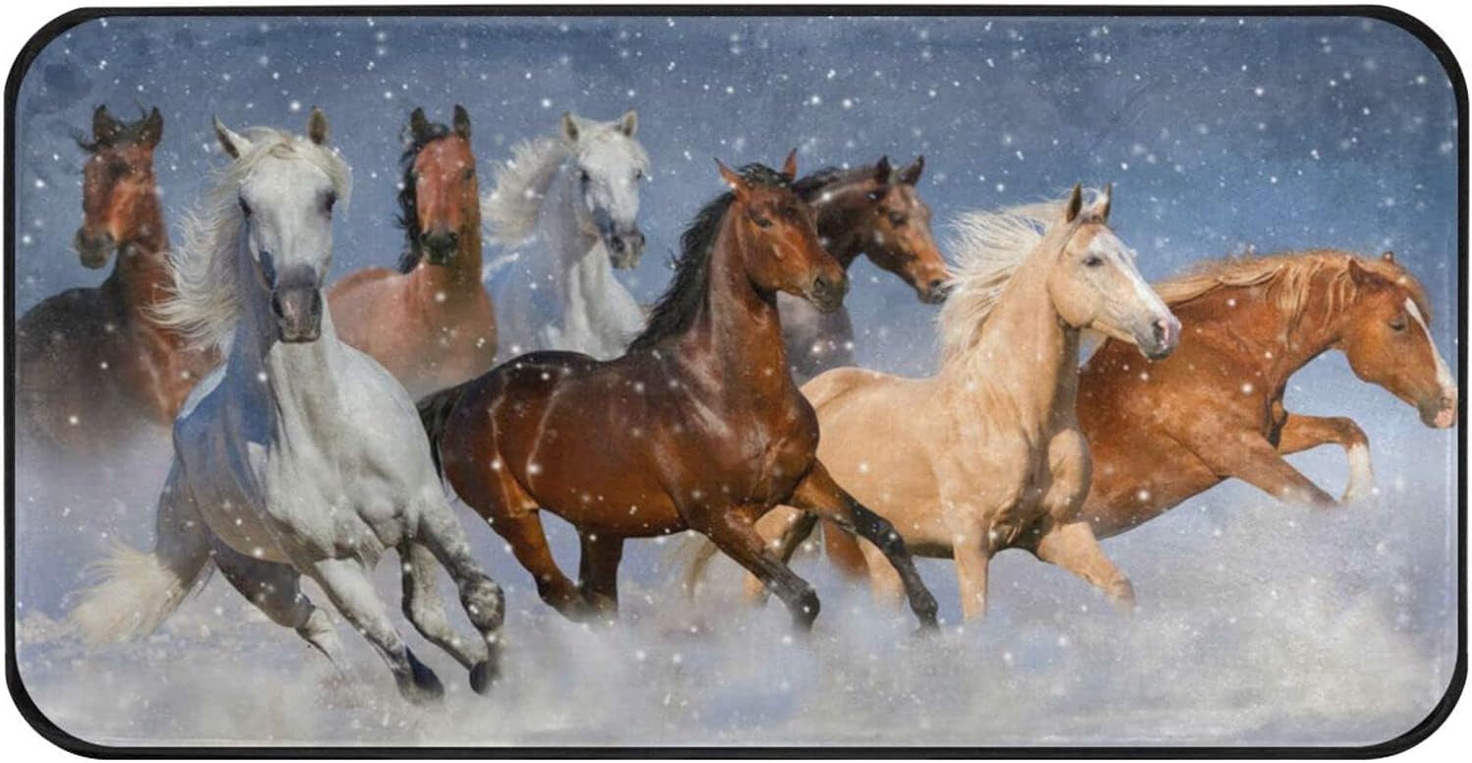 GZHJMY Eight Running Horses Kitchen Rug Mat Anti-Fatigue Comfort Floor ...