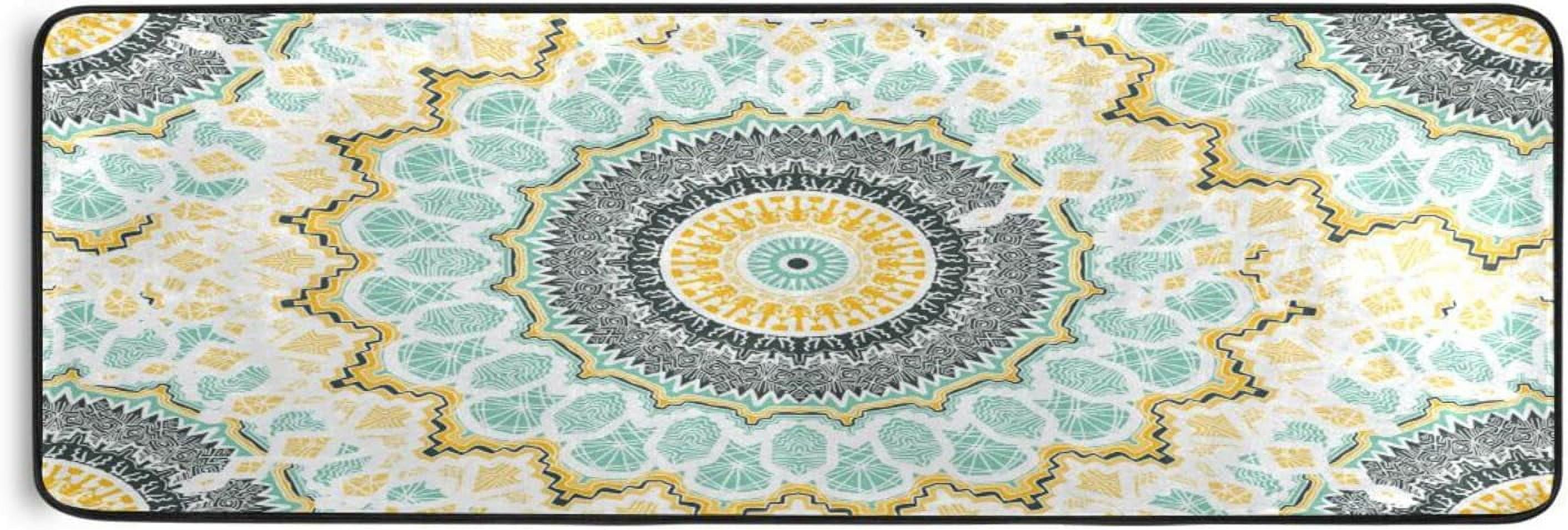 GZHJMY Elegant Mandala Area Rug - 2' x 6' Washable Runner Rugs with ...