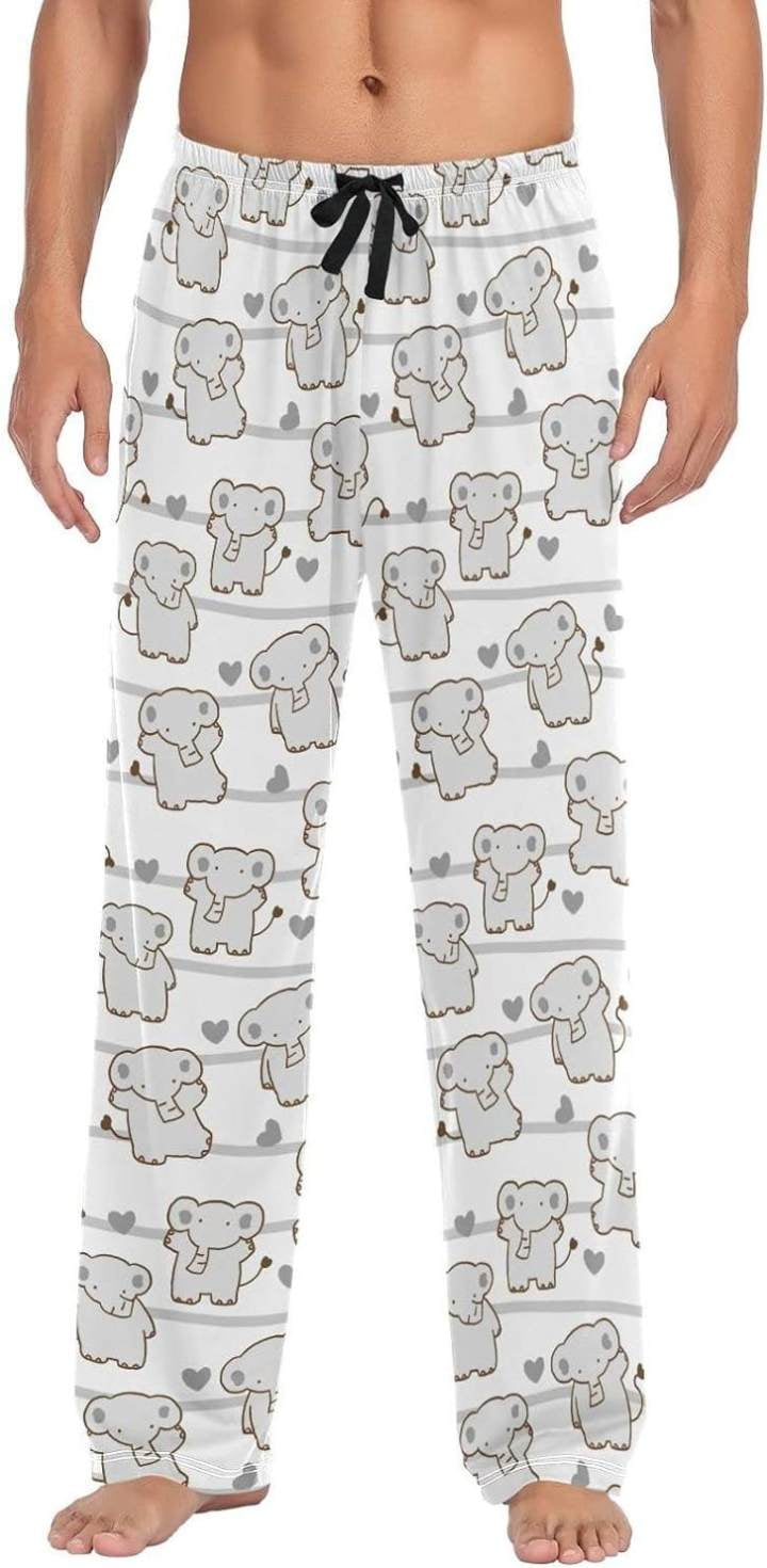 GZHJMY Elephant Pajama Pants for Men, Lounge Pants Lightweight Men ...