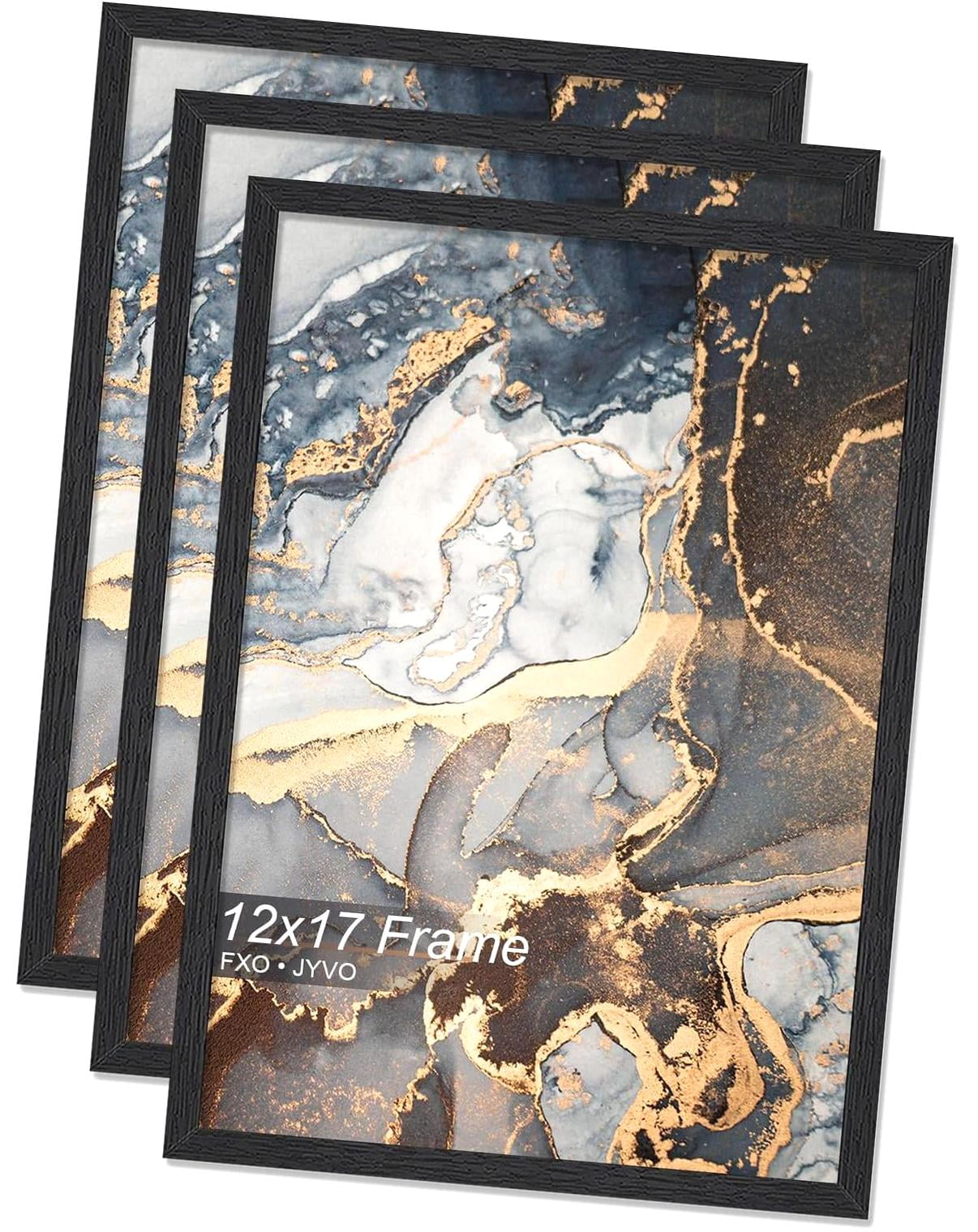 GZHJMY Engineered Wood 12x17 Picture Frame Set of 3, Frame for 12 x 17 ...