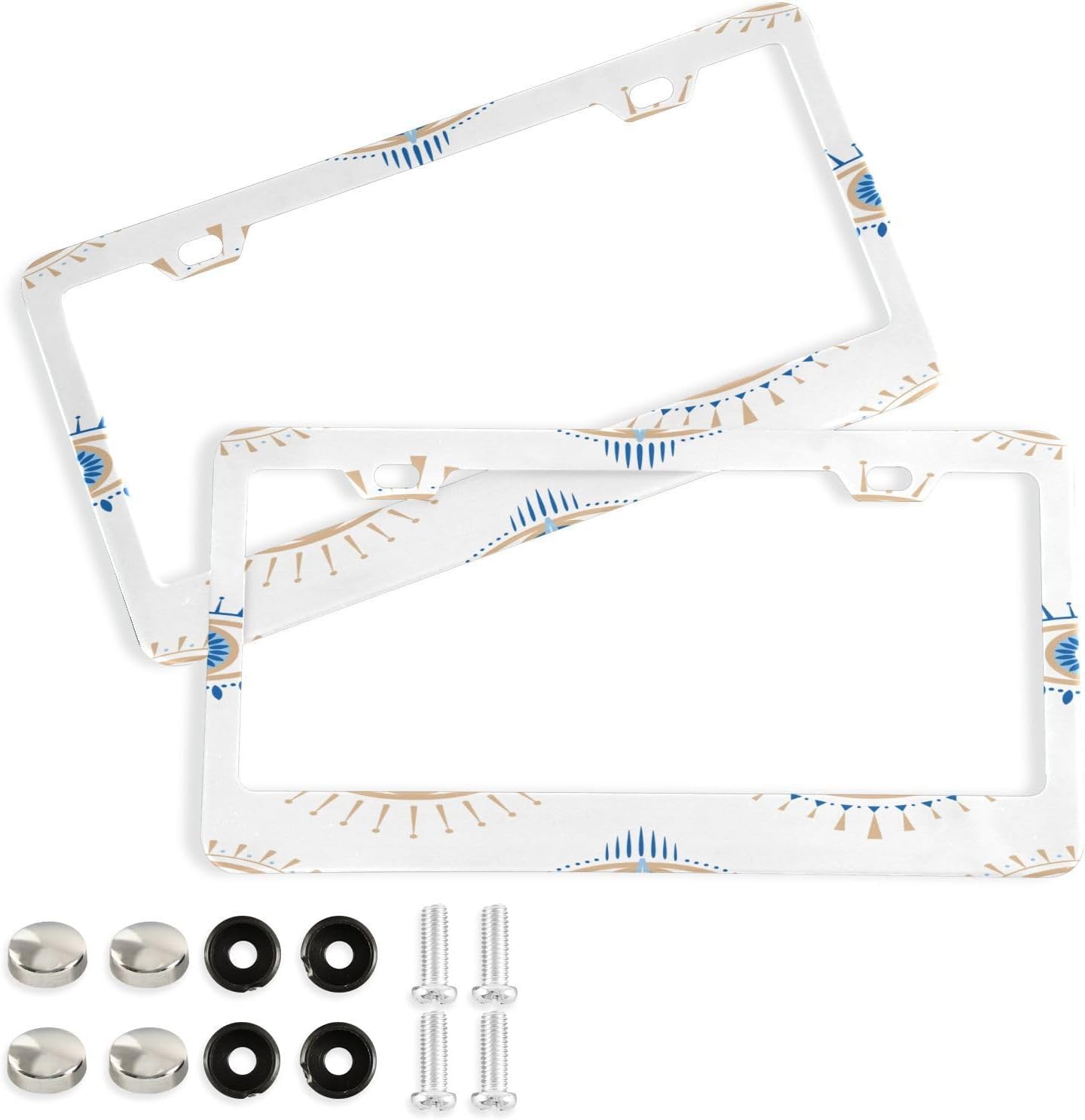 GZHJMY Evil Eye License Plate Frames Set of 2, Universal Aluminum ...