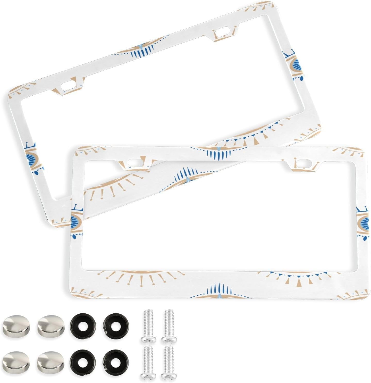 GZHJMY Evil Eye License Plate Frames Set of 2, Universal Aluminum ...