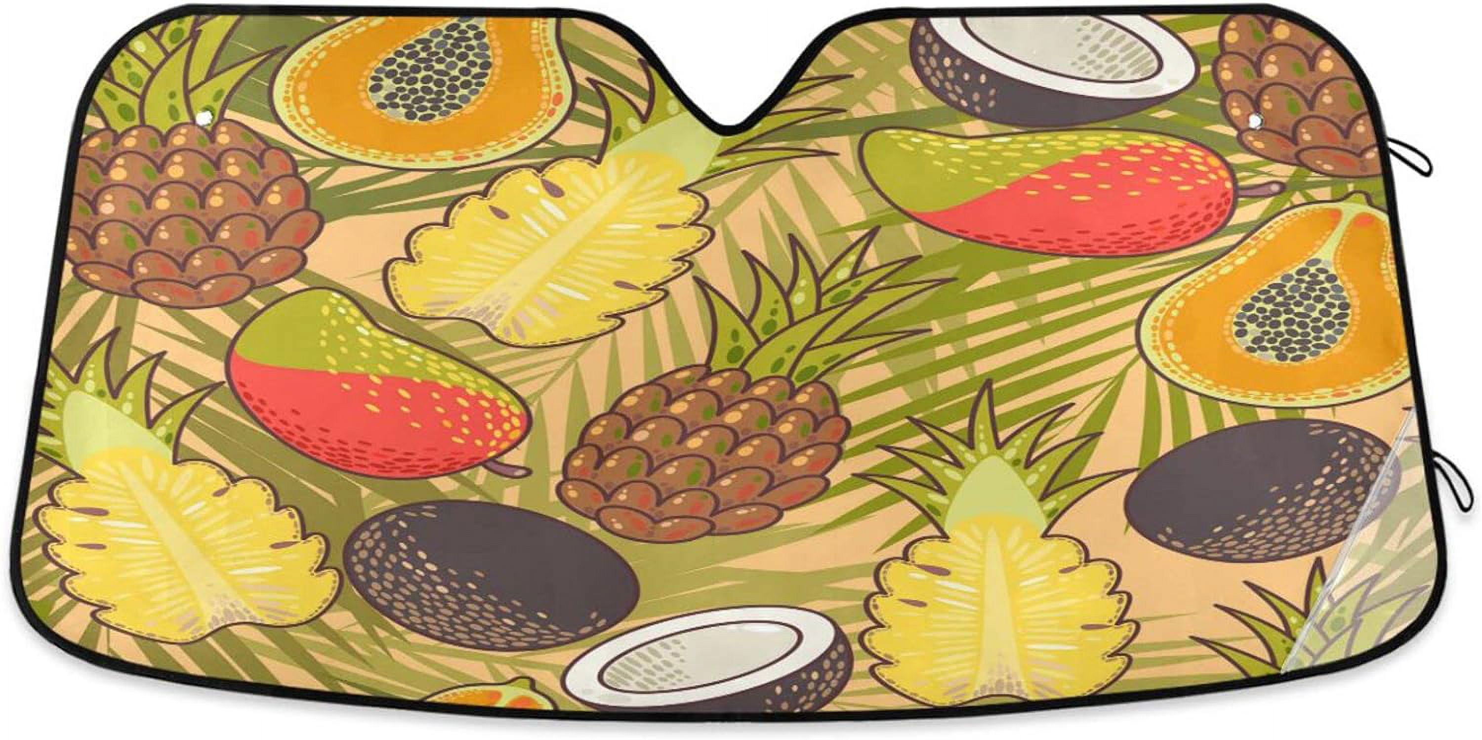GZHJMY Exotic Fruit Car Windshield Sunshade Front Auto Sun Shield Shade ...