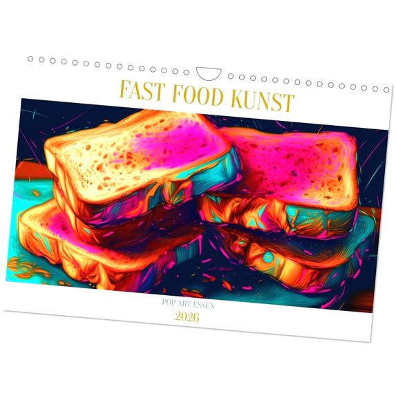 GZHJMY FOOD CALENDAR, US-Version (Wall Calendar 2026 DIN Landscape), 12 ...