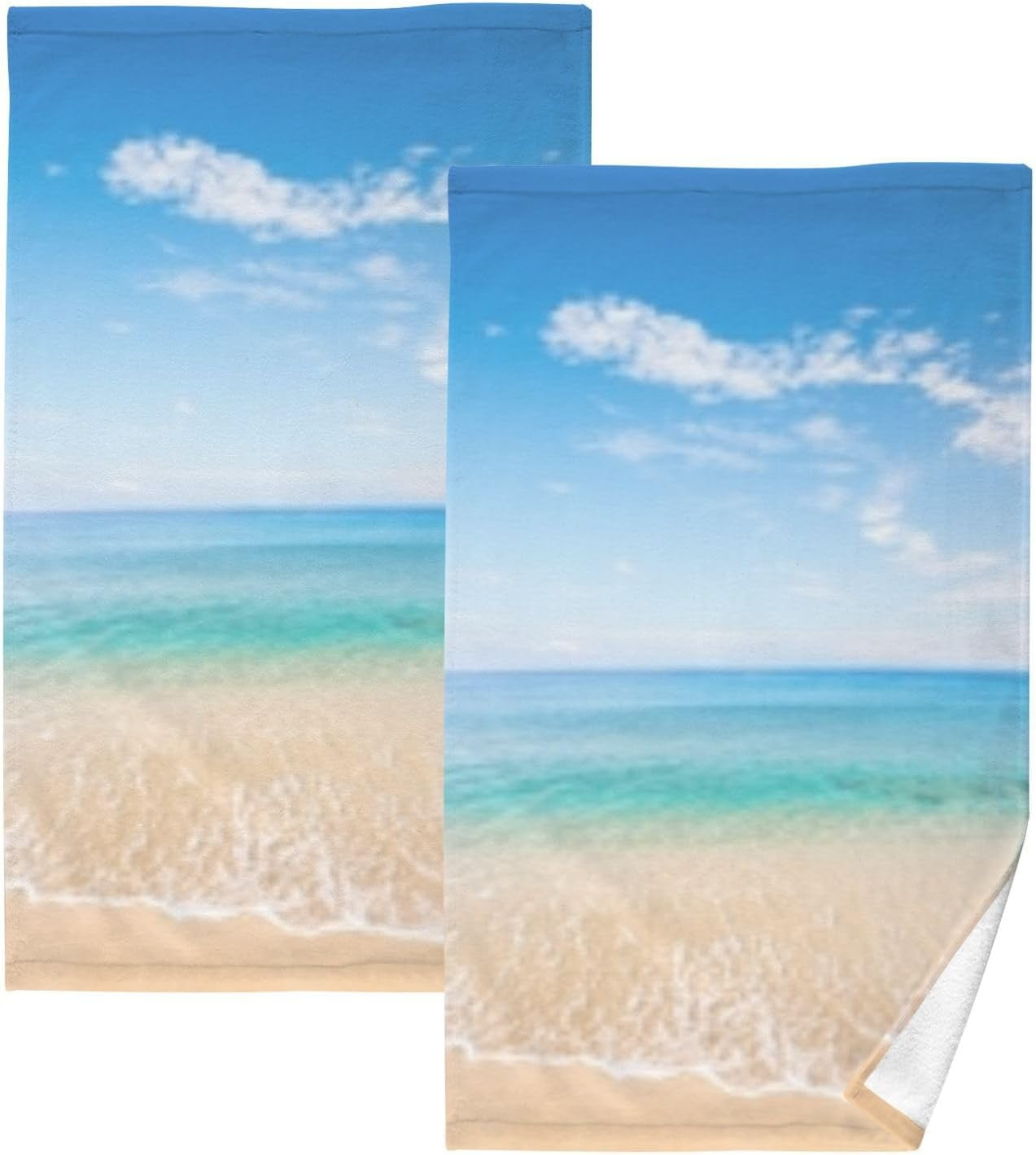 GZHJMY Face Hand Towel Set Beach Beautiful Tropical Sea Washcloth ...