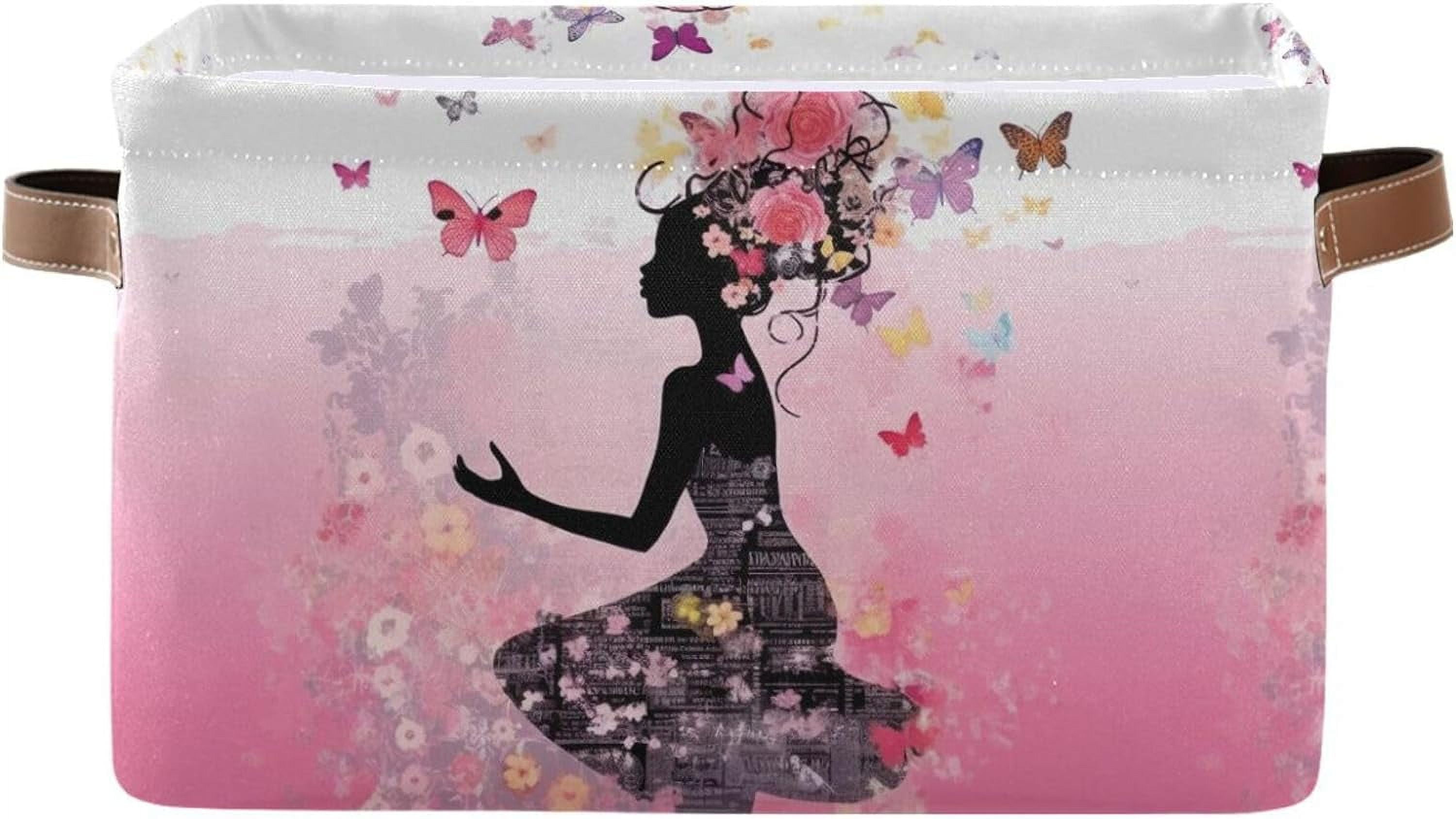 GZHJMY Fairy Letters Storage Bins Foldable Canvas Fabric Storage Basket ...