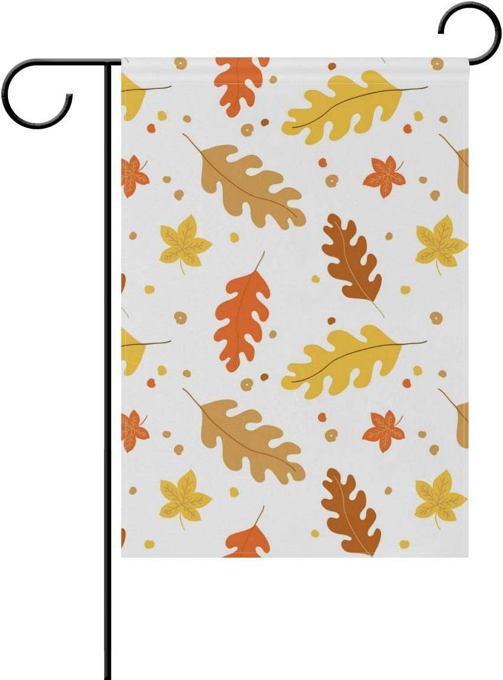 GZHJMY Fall Leave Garden Flag Yard Banner Polyester for Home Flower Pot ...
