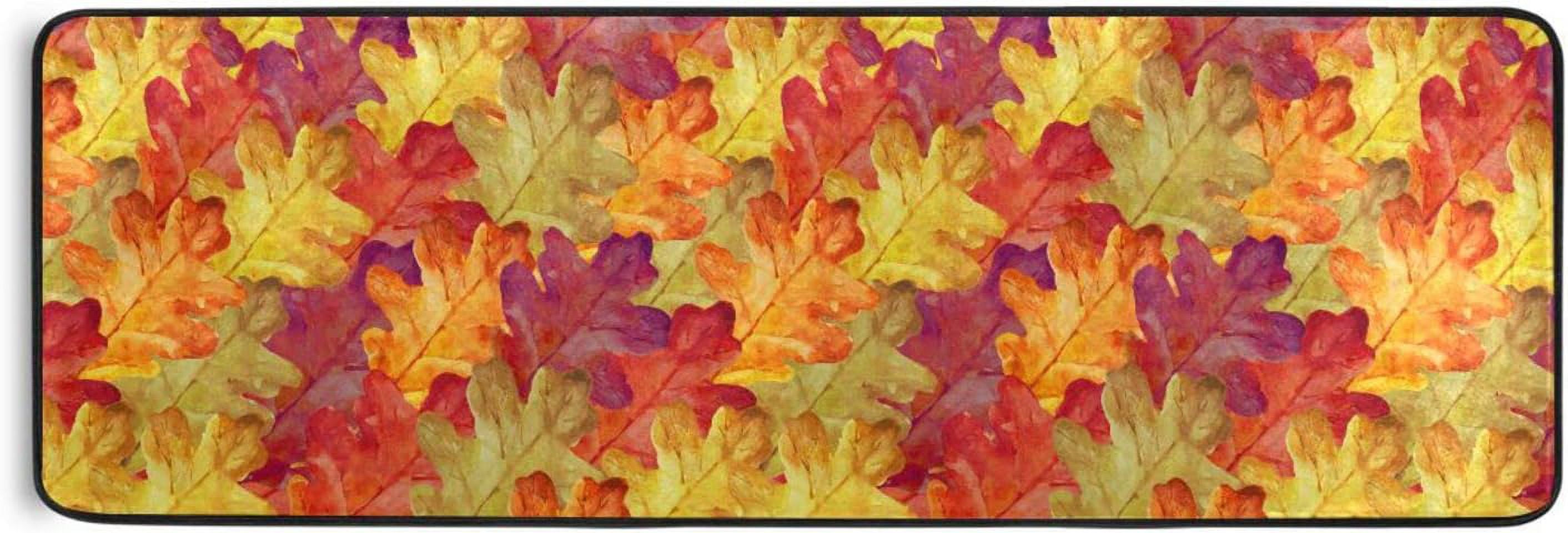 GZHJMY Fallen Leaves in Autumn Area Rug - 2' x 6' Washable Runner Rugs ...