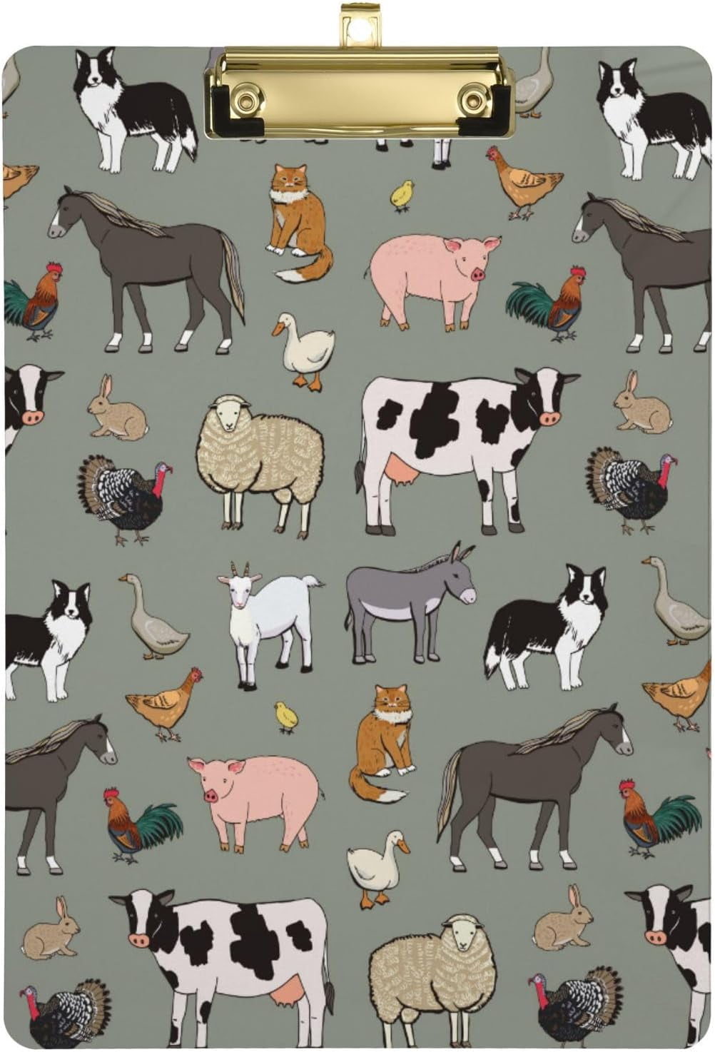 GZHJMY Farm Animals Clipboards Acrylic A4 Letter Size Clipboards with ...