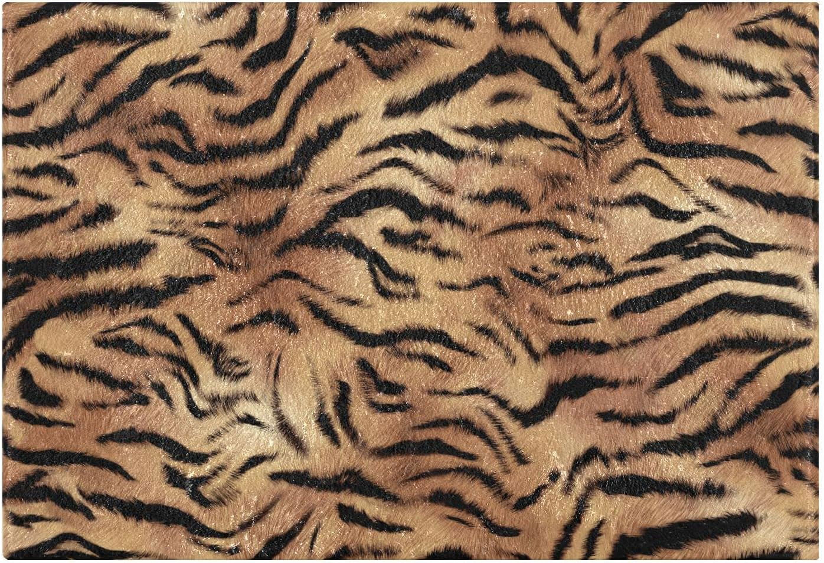 GZHJMY Feather Tiger Skin Bathroom Rug - 16" x24" Ultra Soft Non Slip ...