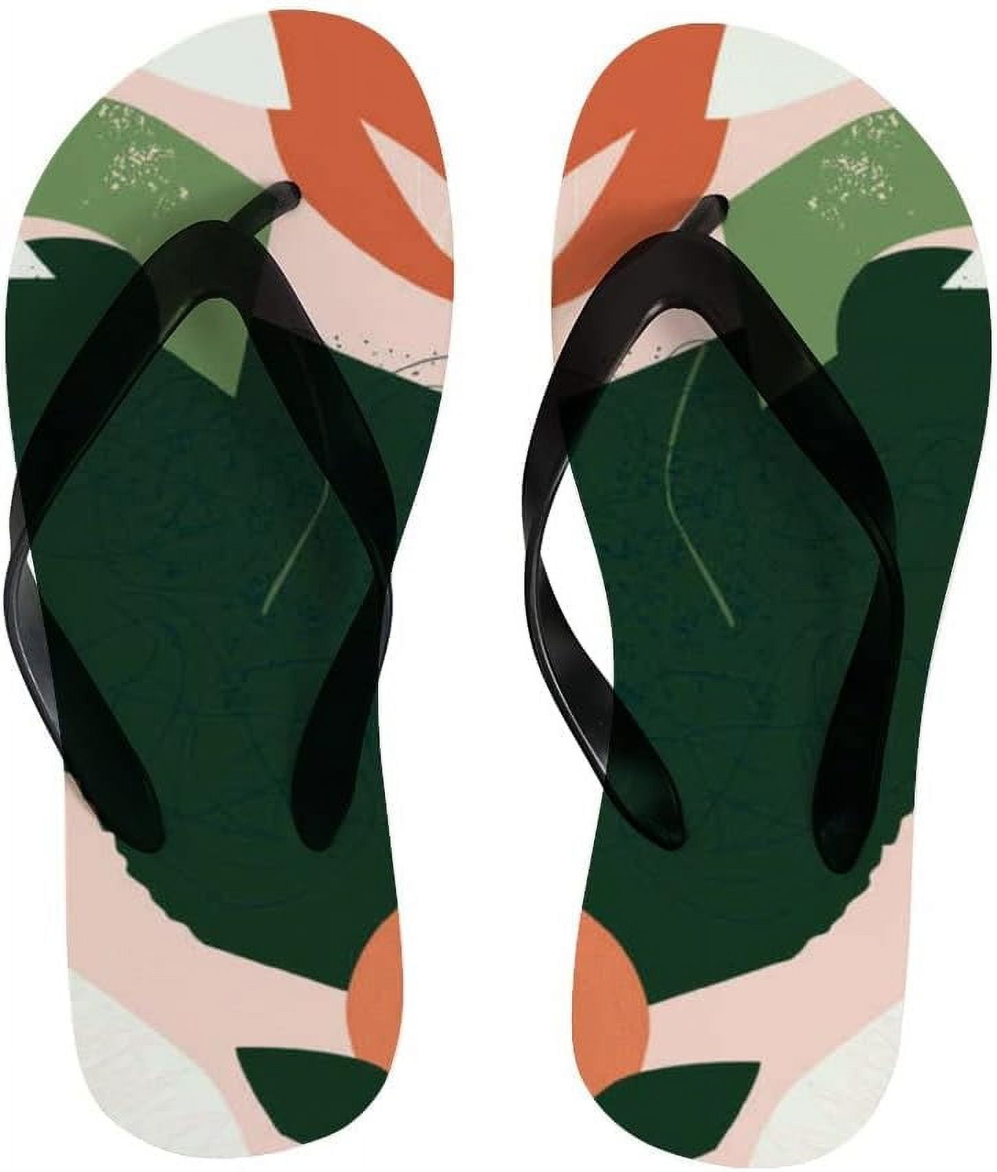 GZHJMY Flip Flops Country Garden Orange Tropical Summer Spring Pink ...