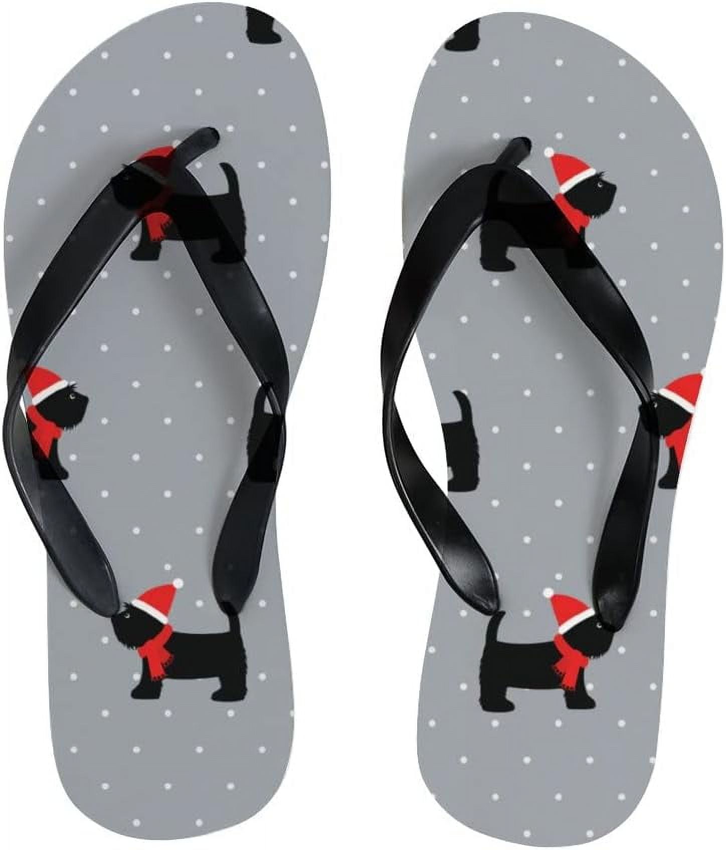 GZHJMY Flip Flops Cute Dog Puppy Animal Polka Dots Grey Winter ...
