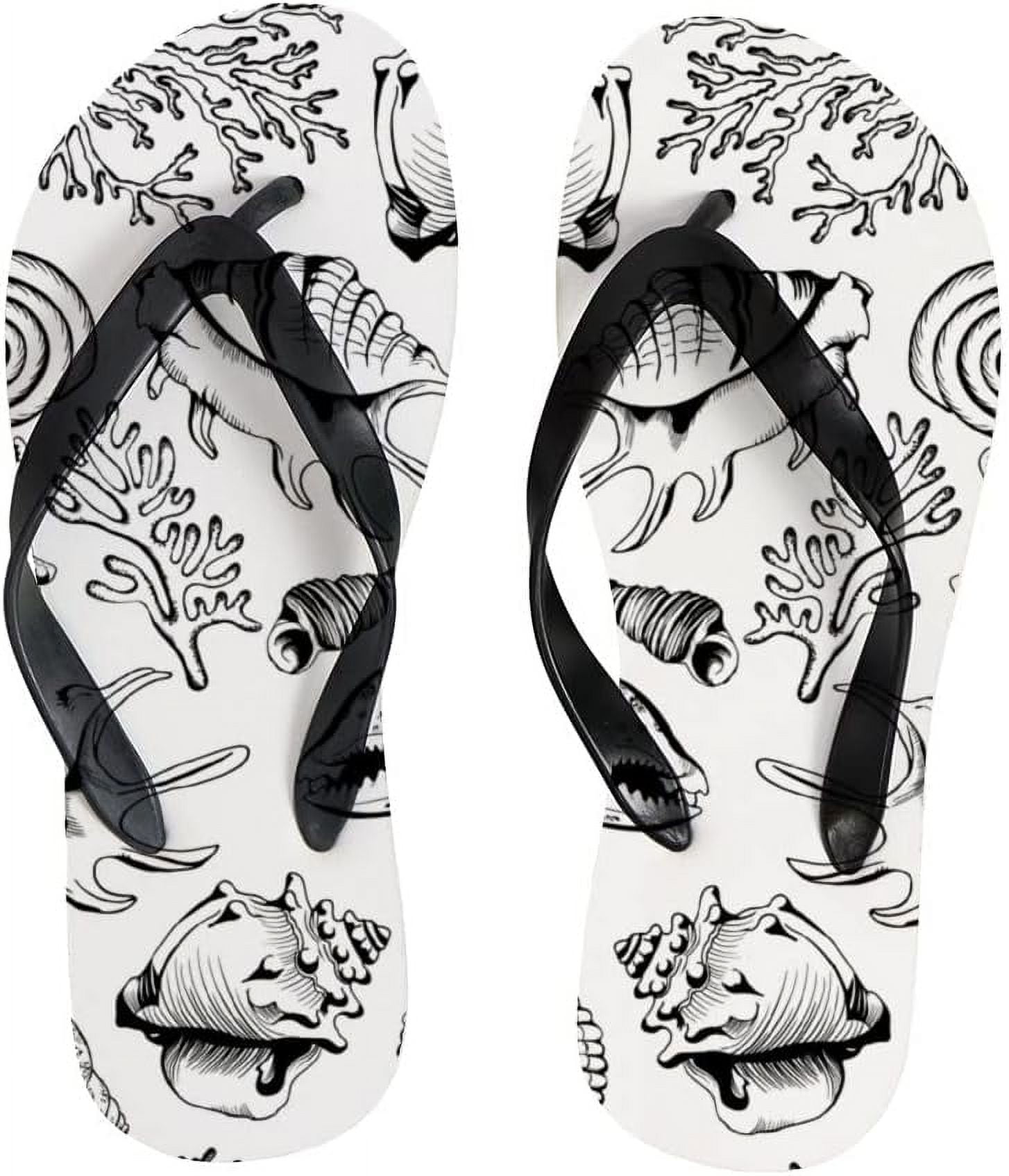 GZHJMY Flip Flops Ocean Sea Aquatic World Beach Shells Starfish ...