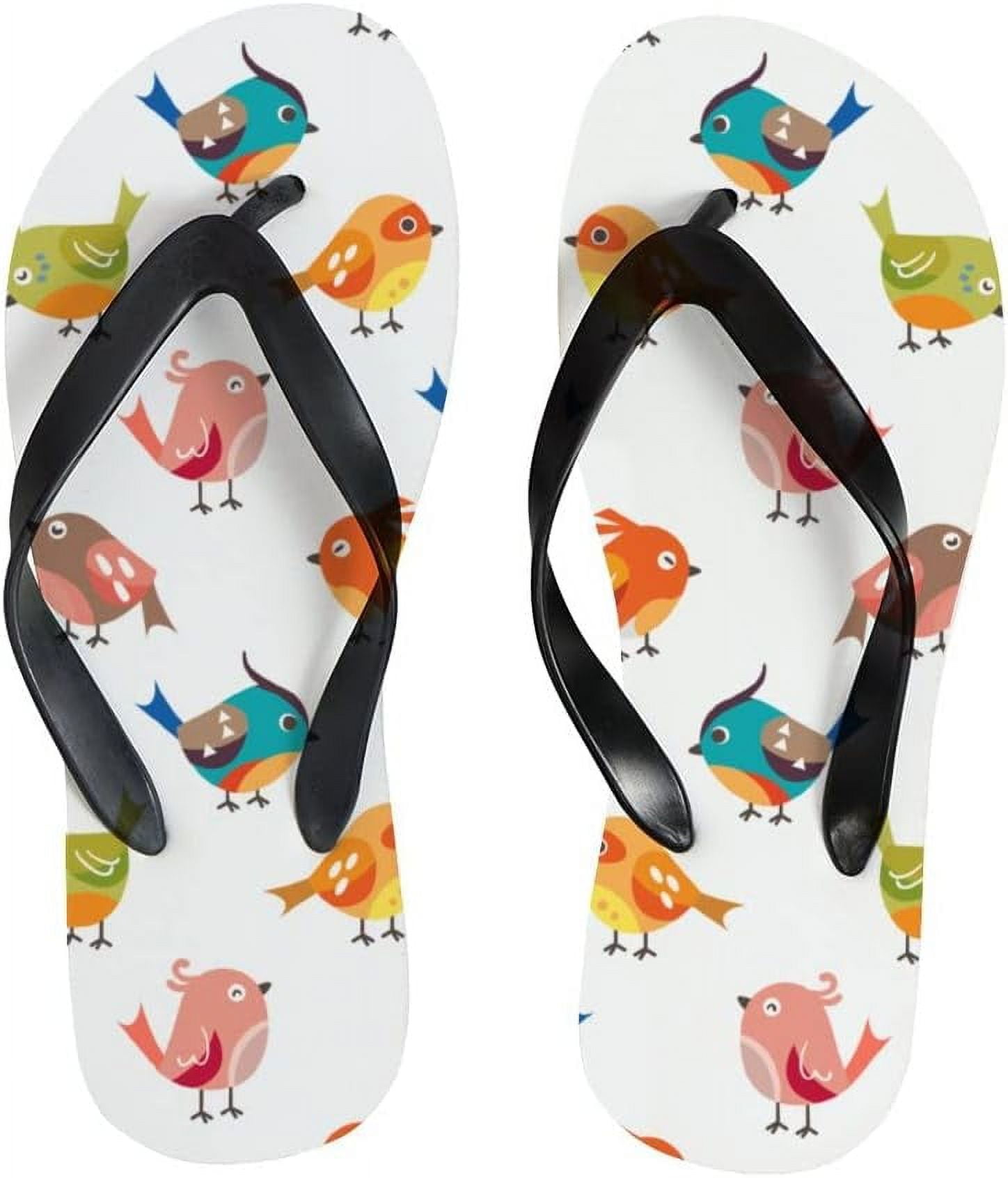 GZHJMY Flip Flops Slippers Cute Birds Animal for Women Girl Men Sandals ...