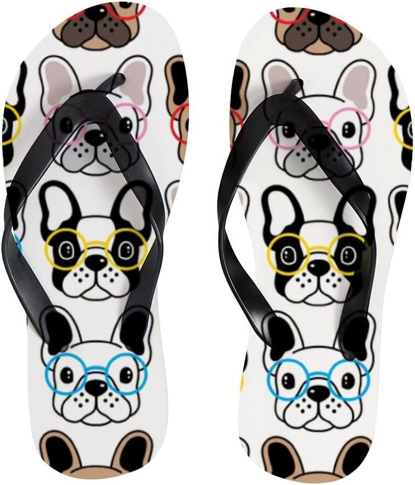 GZHJMY Flip Flops Slippers Cute Dog Puppy Animal for Women Girl Men ...