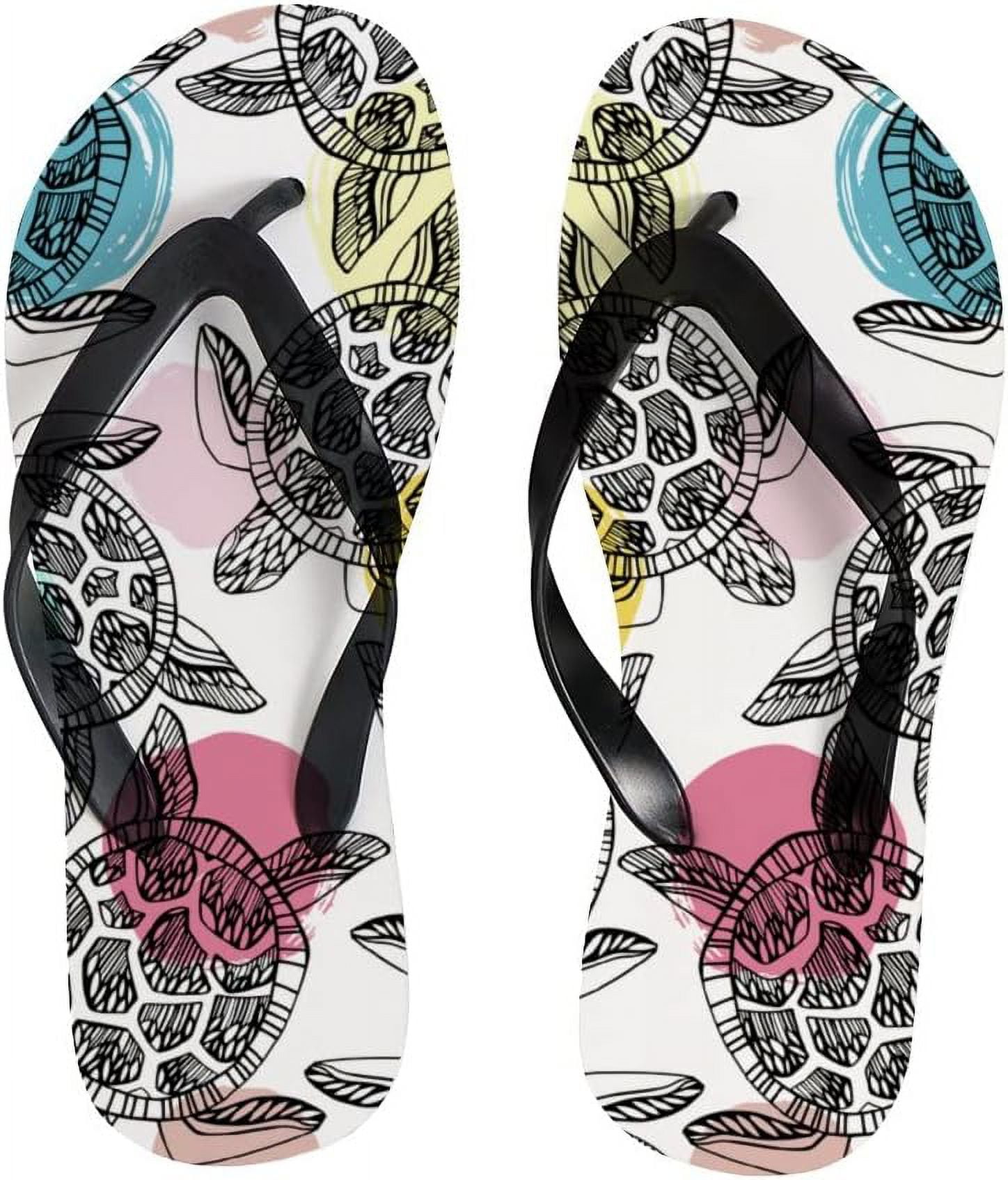 GZHJMY Flip Flops Slippers Ocean Sea Turtle Tortoise Animal for Women ...
