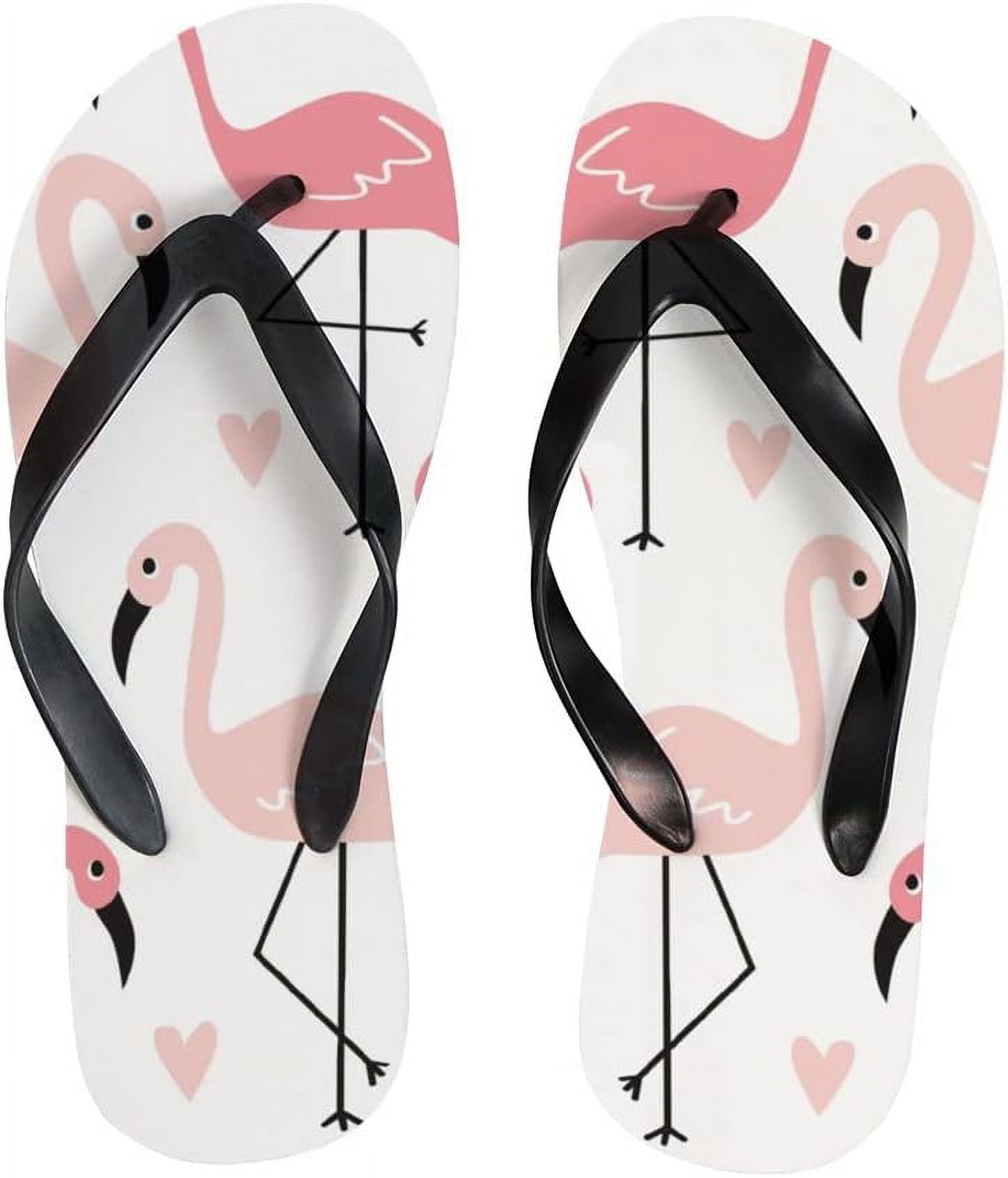 GZHJMY Flip Flops Slippers Tropical Summer Flamingo Birds Sandals for ...