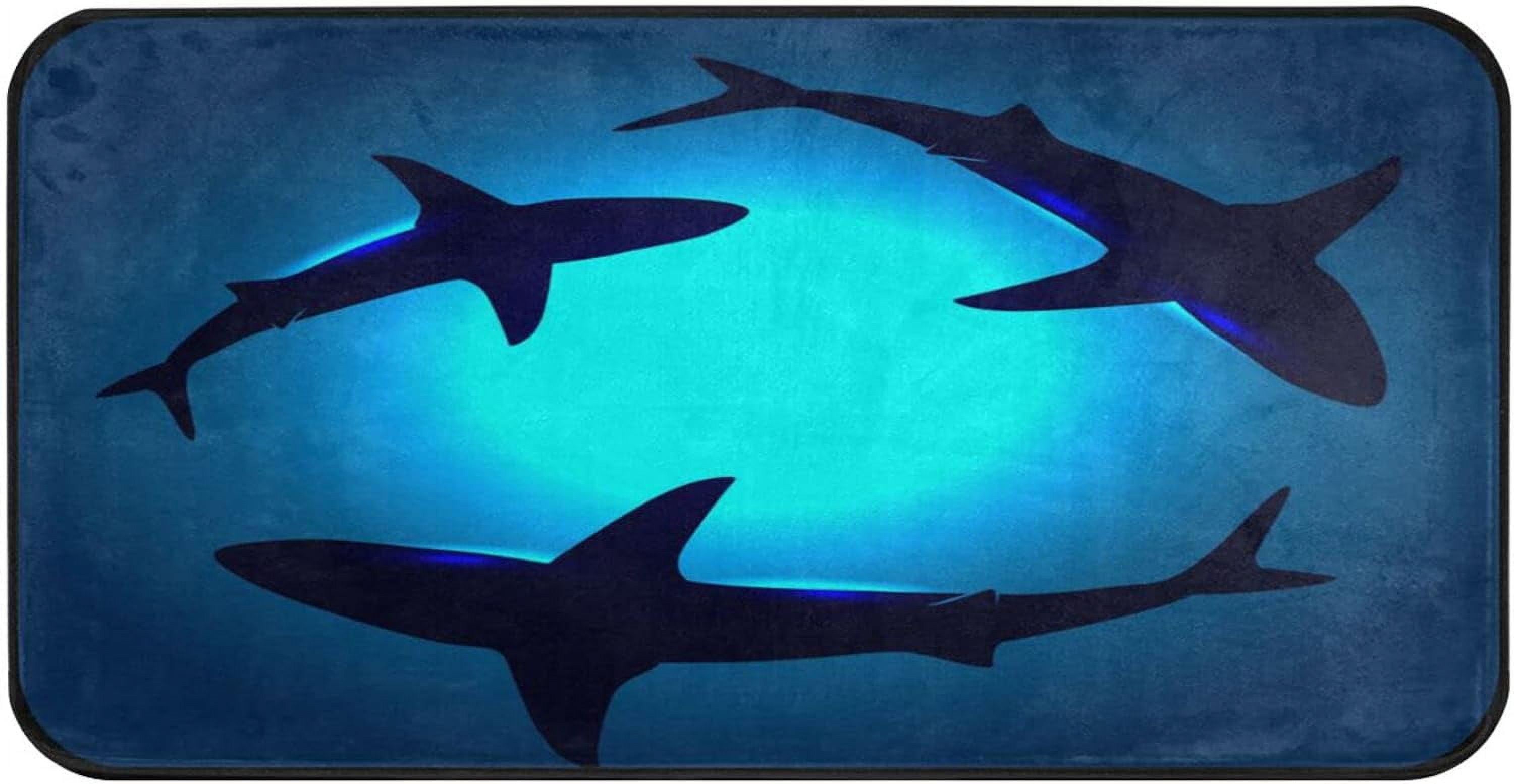 GZHJMY Floating Sharks Kitchen Rug Mat Anti-Fatigue Comfort Floor Mat ...