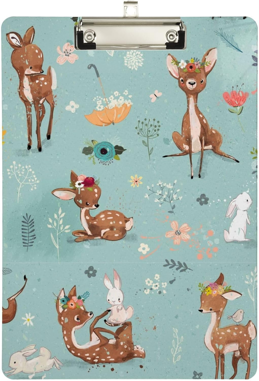 GZHJMY Floral Deer Clipboard Classrooms Office Clipboard A4 Standard ...