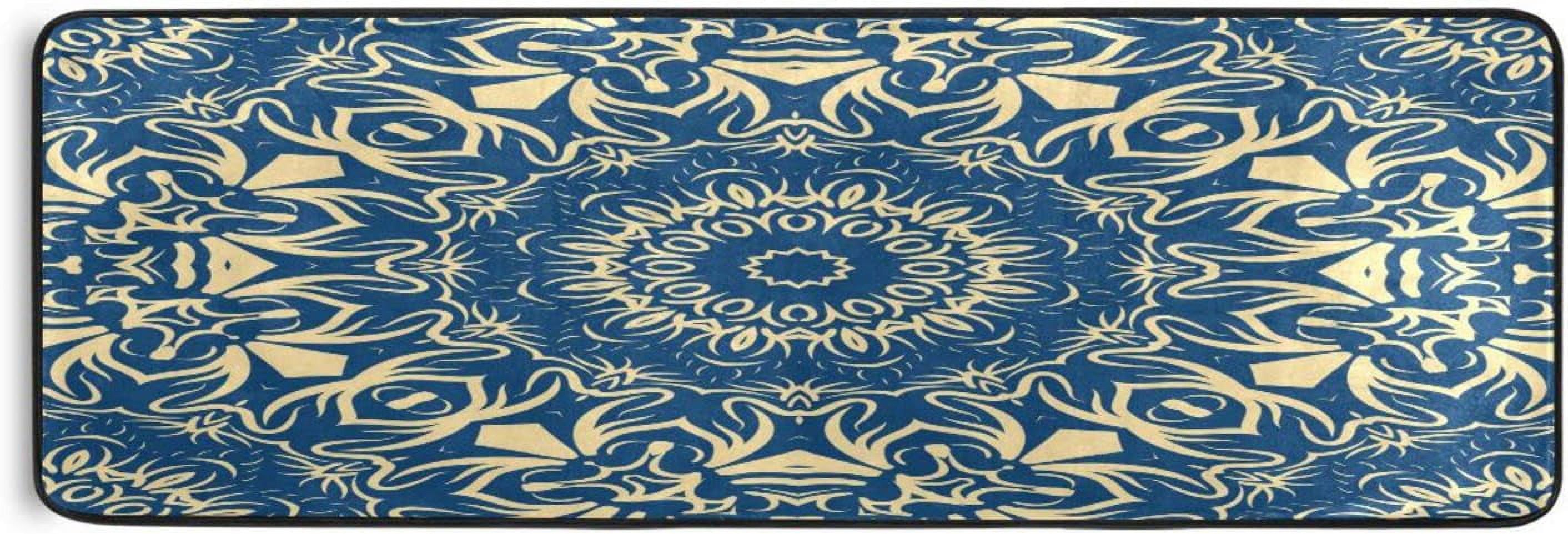GZHJMY Floral Mandala Pattern Area Rug - 2' x 6' Washable Runner Rugs ...