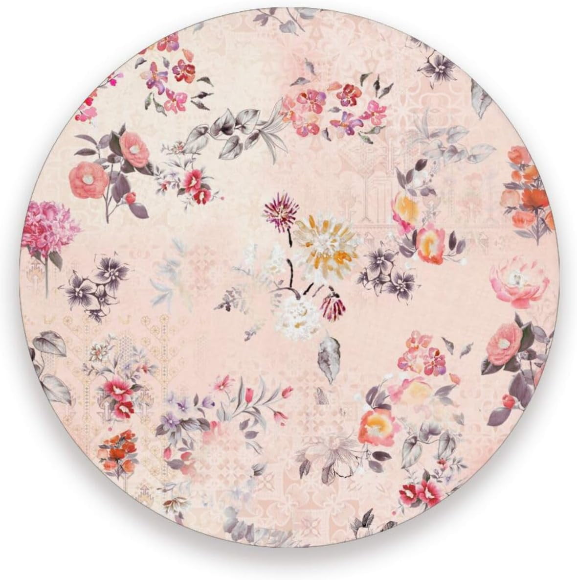 GZHJMY Floral Pattern Pink Coasters for Drinks Set of 2, Absorbent ...