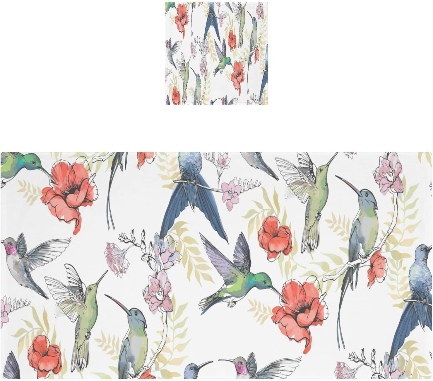 GZHJMY Floral Romantic Pattern Bath Towels Set - 1 Bath Towel 1 ...