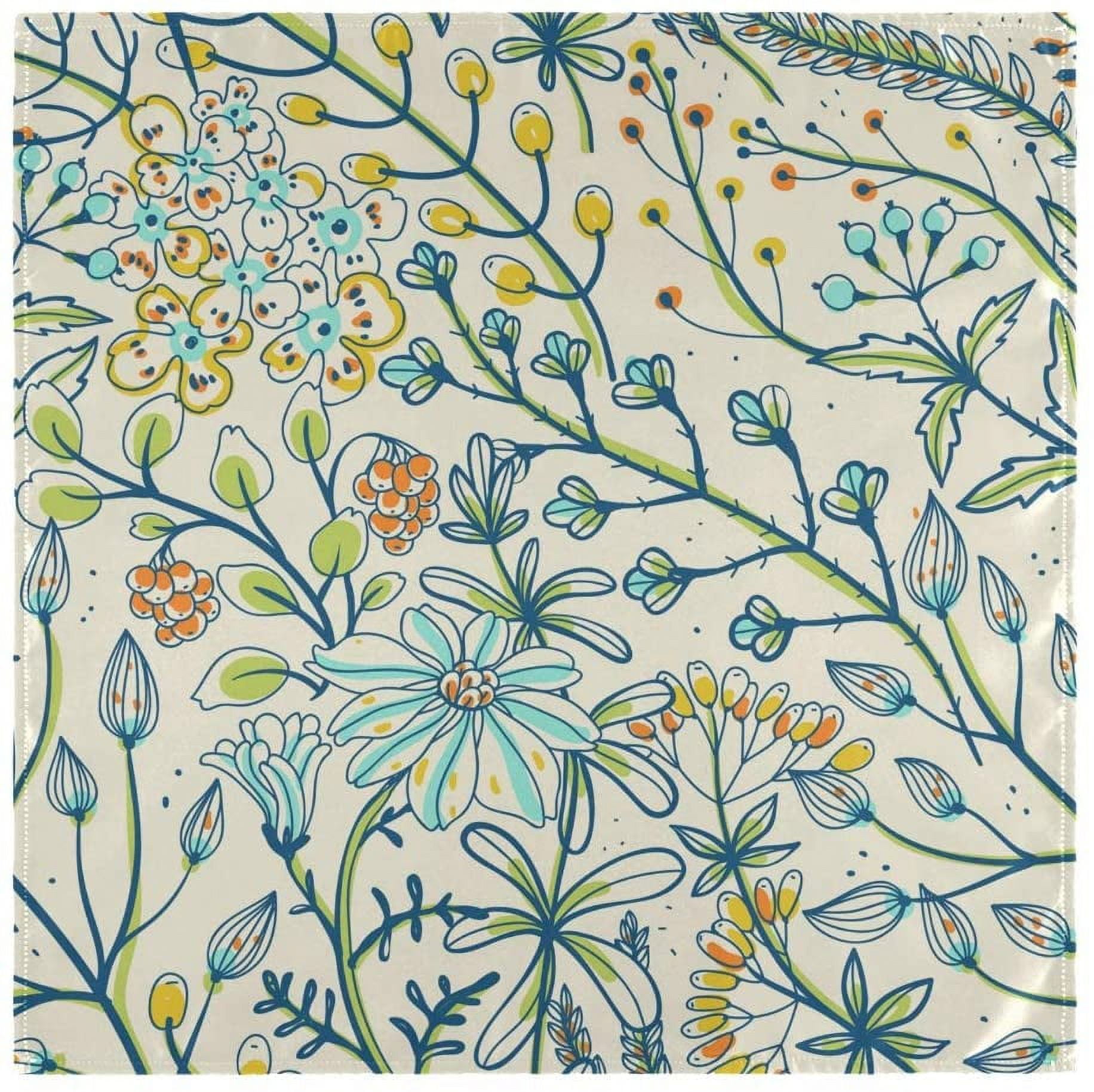 GZHJMY Flower Cute Cloth Napkins Reusable Washable Everyday Use 20 × 20 ...