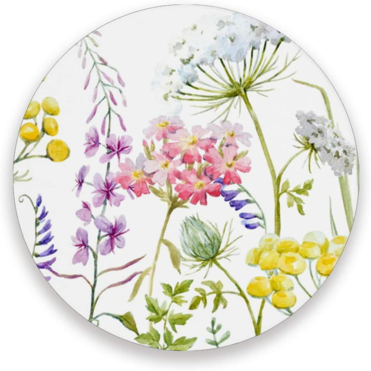 GZHJMY Flowers and Butterflies Coasters for Drinks Set of 2, Absorbent ...