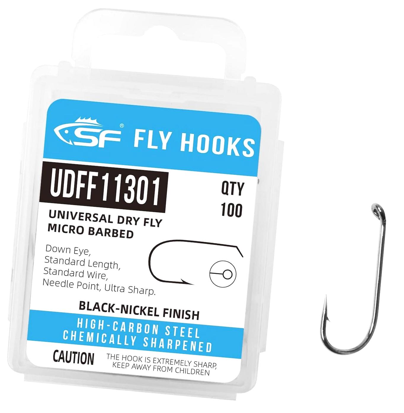 GZHJMY Fly Tying High Carbon Steel for Nymphs, Wet, Traditional Dry ...