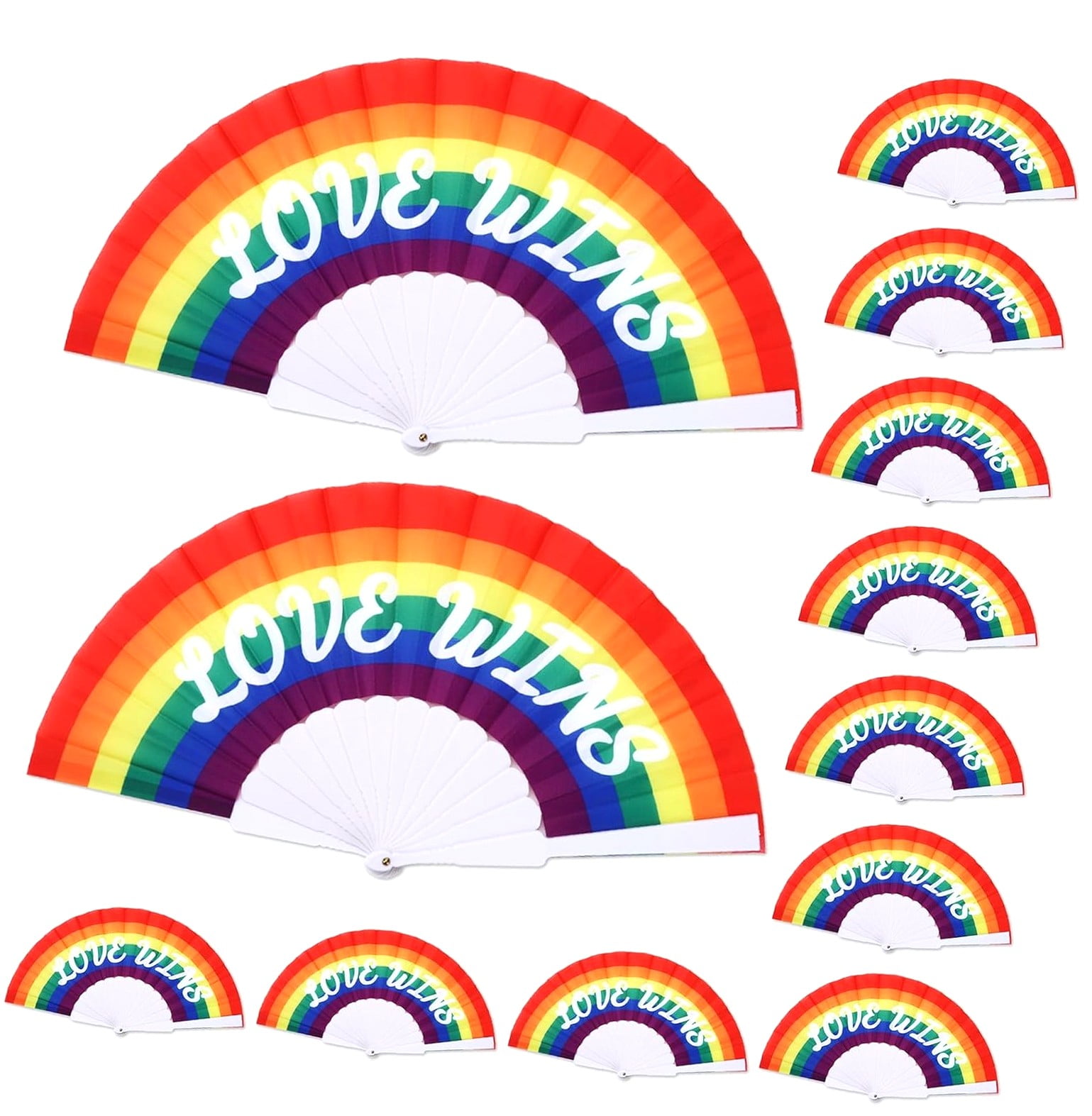 GZHJMY Folding Fans, 12 Pack Fans Month Folding Fans Hand Fan for LGBT ...