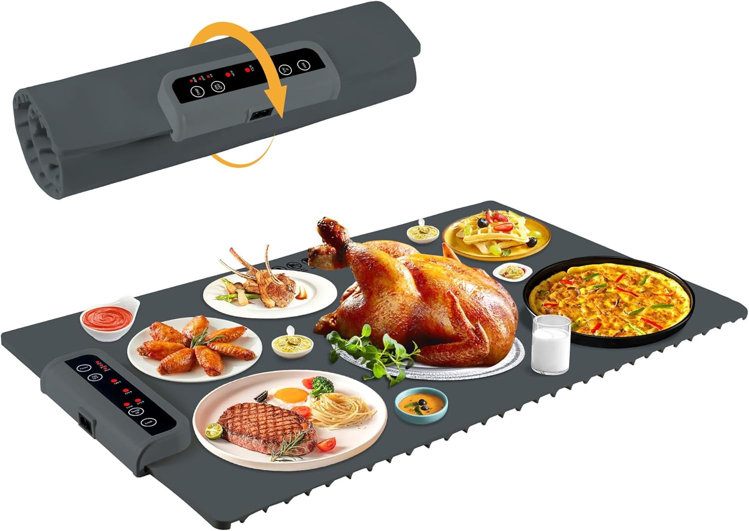 GZHJMY Food Warming Mat- Foldable Warming Mat for Food with Adjustable ...